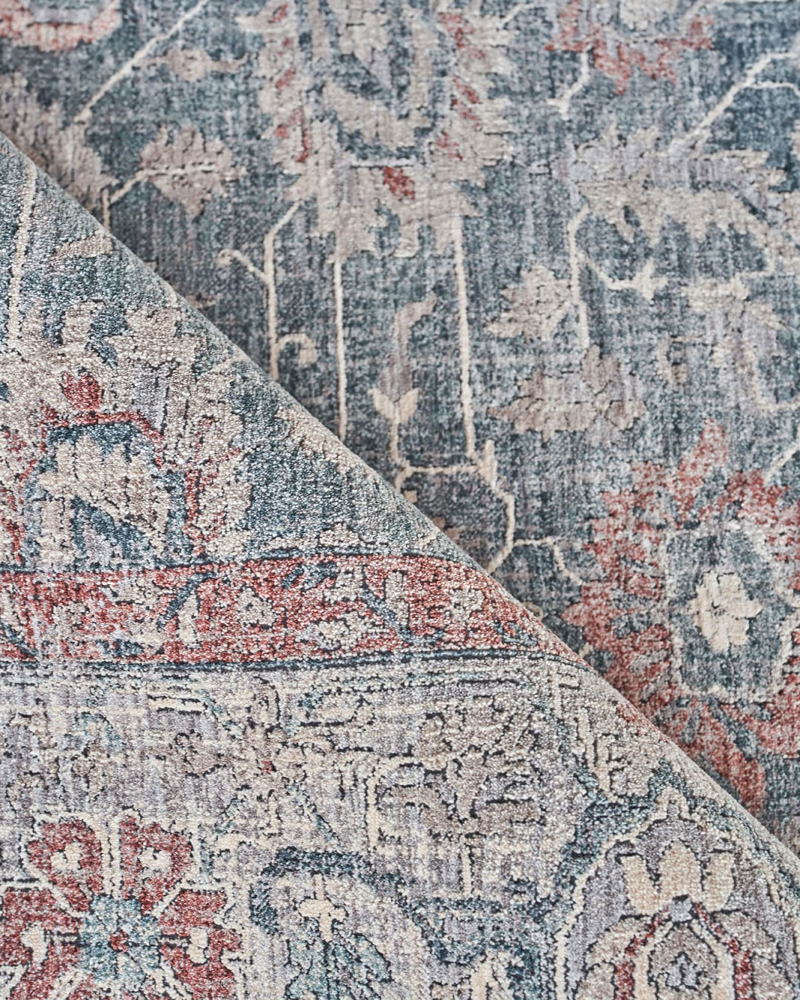 Exquisite Rugs Heritage Power-Loomed Blue & Rust Rug, 8' x 10' | Neiman ...