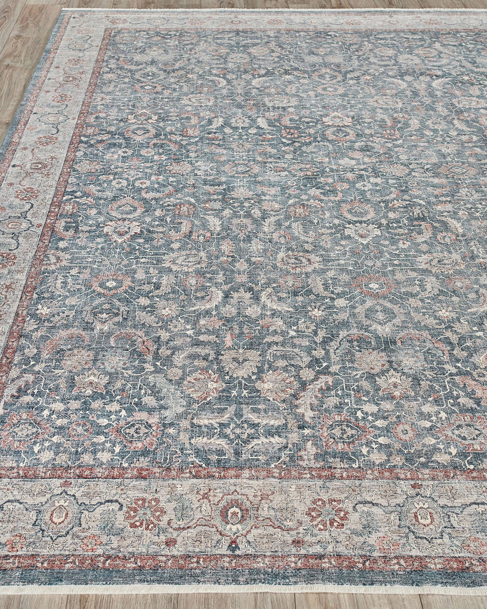 Exquisite Rugs Heritage Power-Loomed Blue & Rust Rug, 9' x 12' | Neiman ...