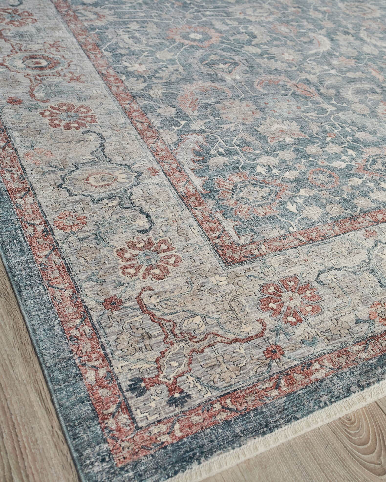 Exquisite Rugs Heritage Power-Loomed Blue & Rust Rug, 9' x 12' | Neiman ...