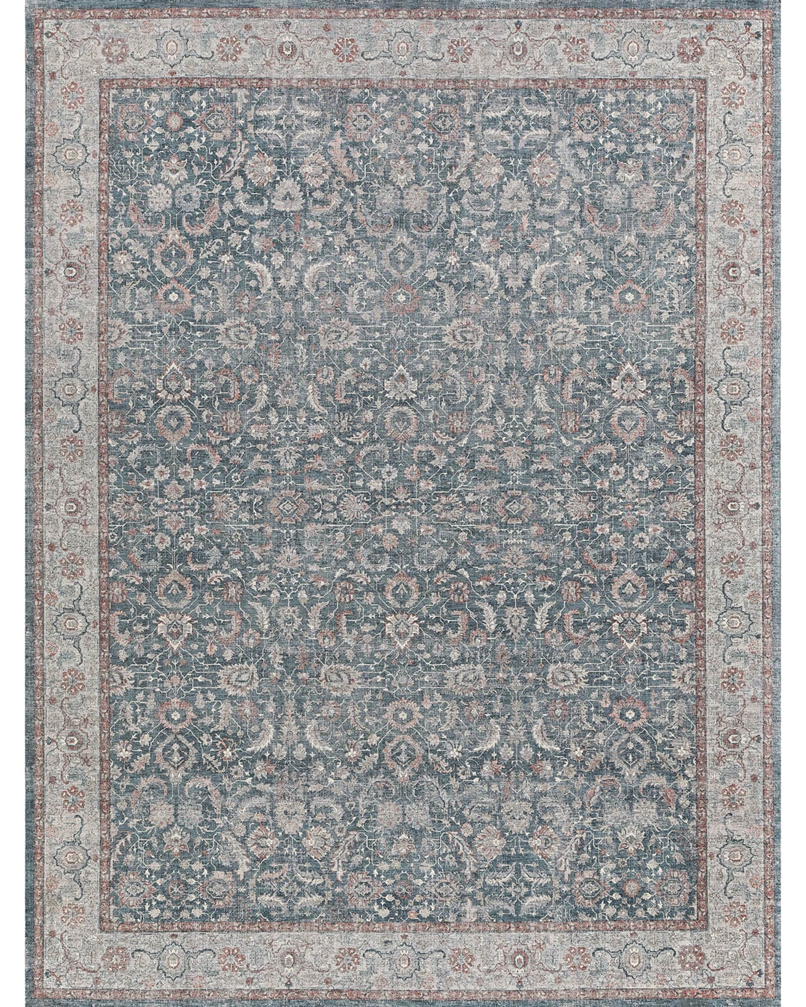Exquisite Rugs Heritage Power-Loomed Blue & Rust Rug, 9' x 12' | Neiman ...