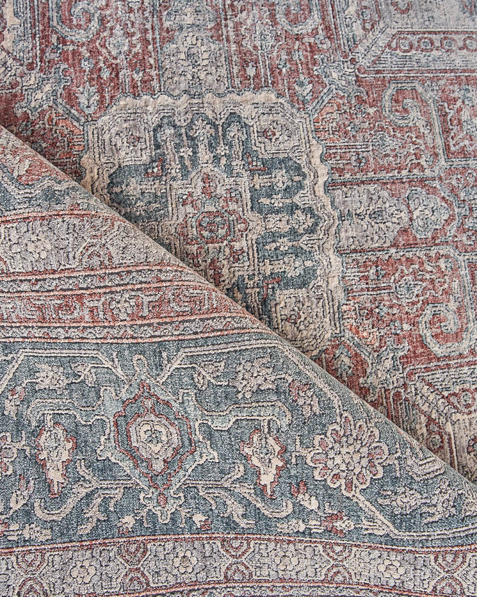 Heritage Blue & Rust Rug Collection | Neiman Marcus