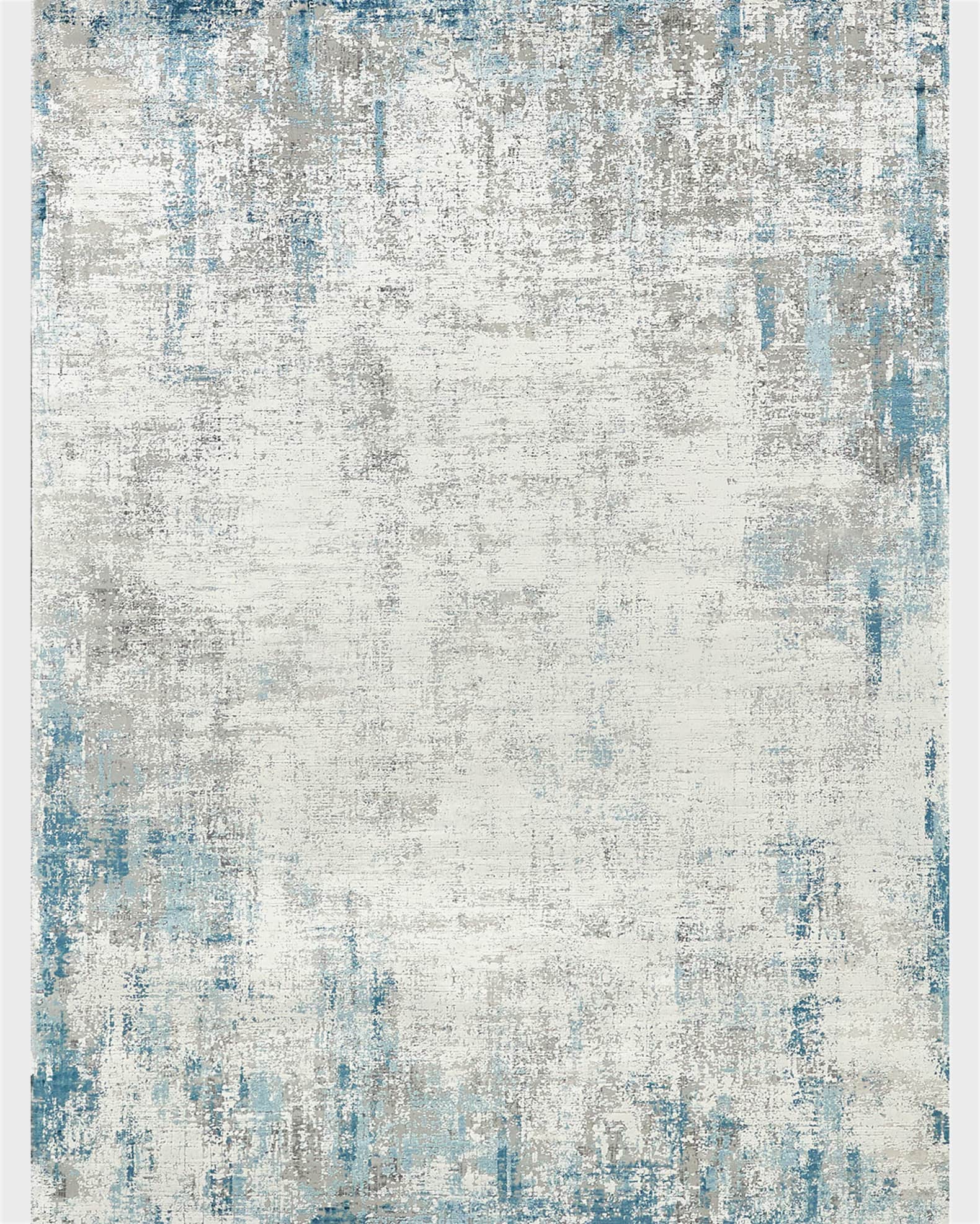 Exquisite Rugs Mercuri Power-Loomed Blue & Silver Rug, 8' x 10 ...
