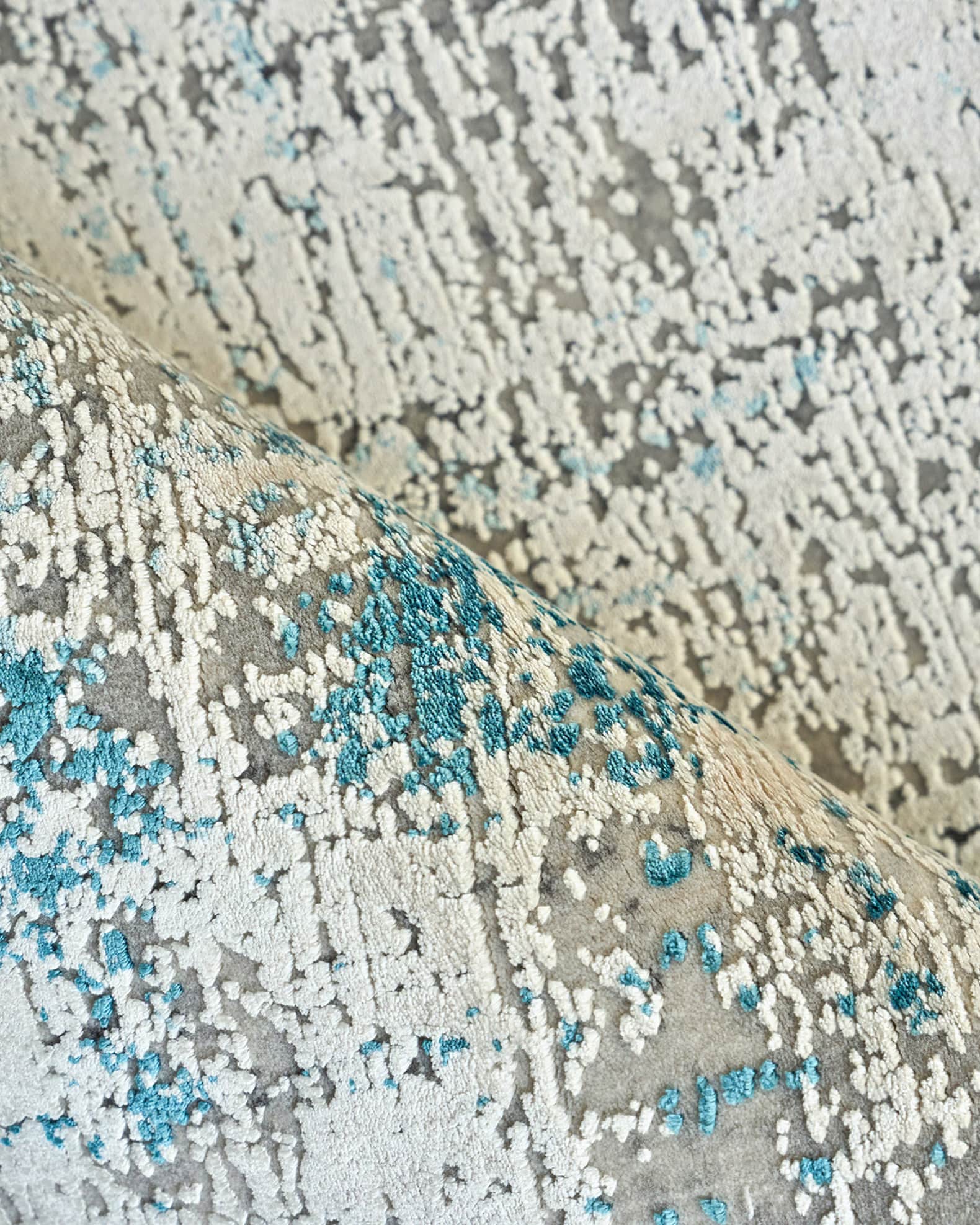 Exquisite Rugs Mercuri Power-Loomed Blue & Silver Rug, 9' x 12 ...