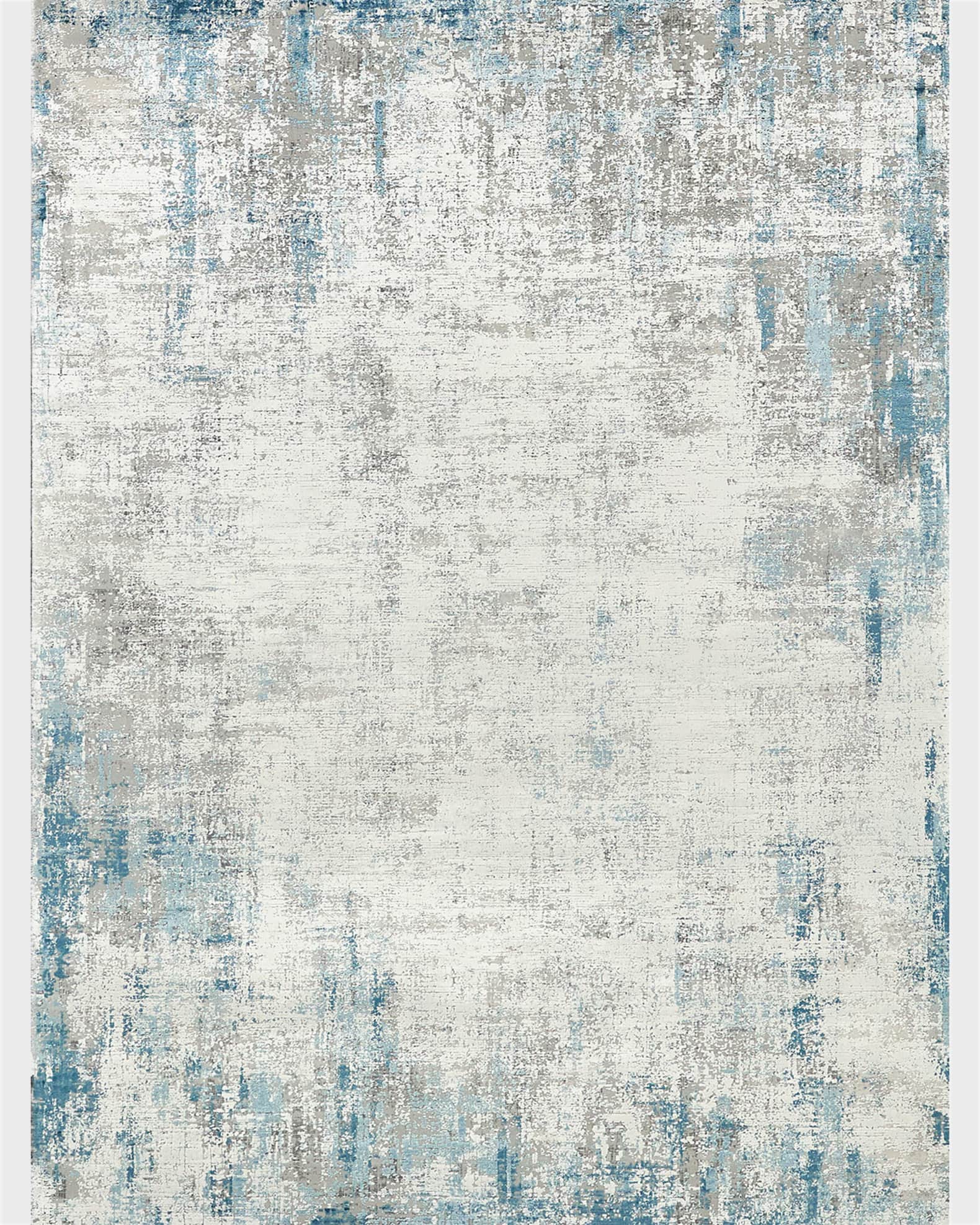 Exquisite Rugs Mercuri Power-Loomed Blue & Silver Rug, 9' x 12 ...