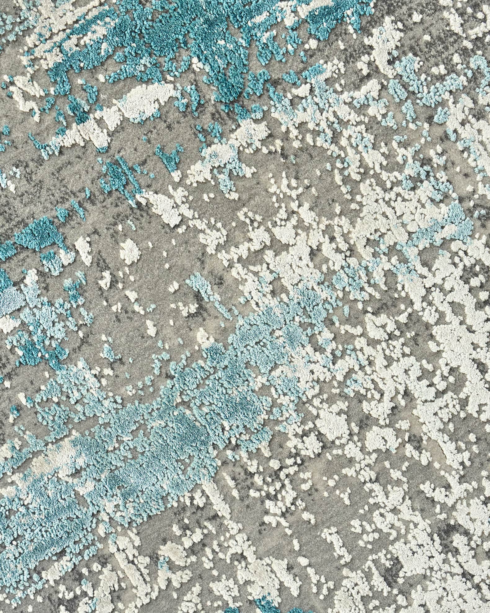 Exquisite Rugs Mercuri Power-Loomed Blue & Silver Rug, 9' x 12 ...