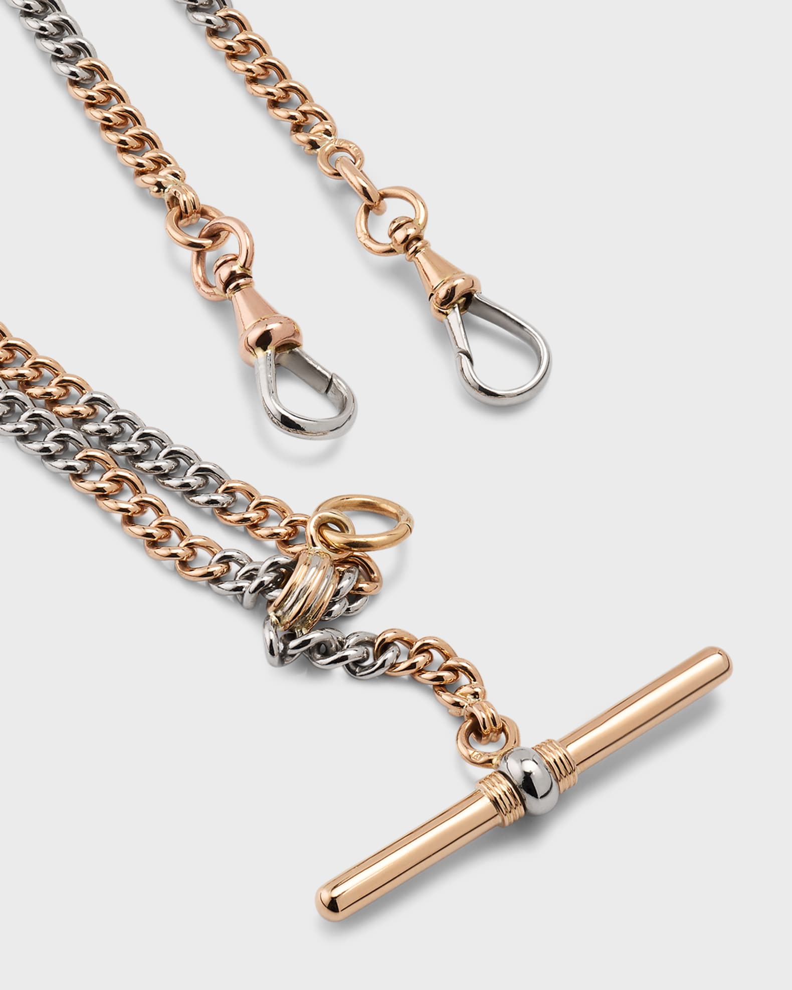 NM Estate Estate Platinum and 14K Yellow Gold Cuban Link Pocket Watch ...