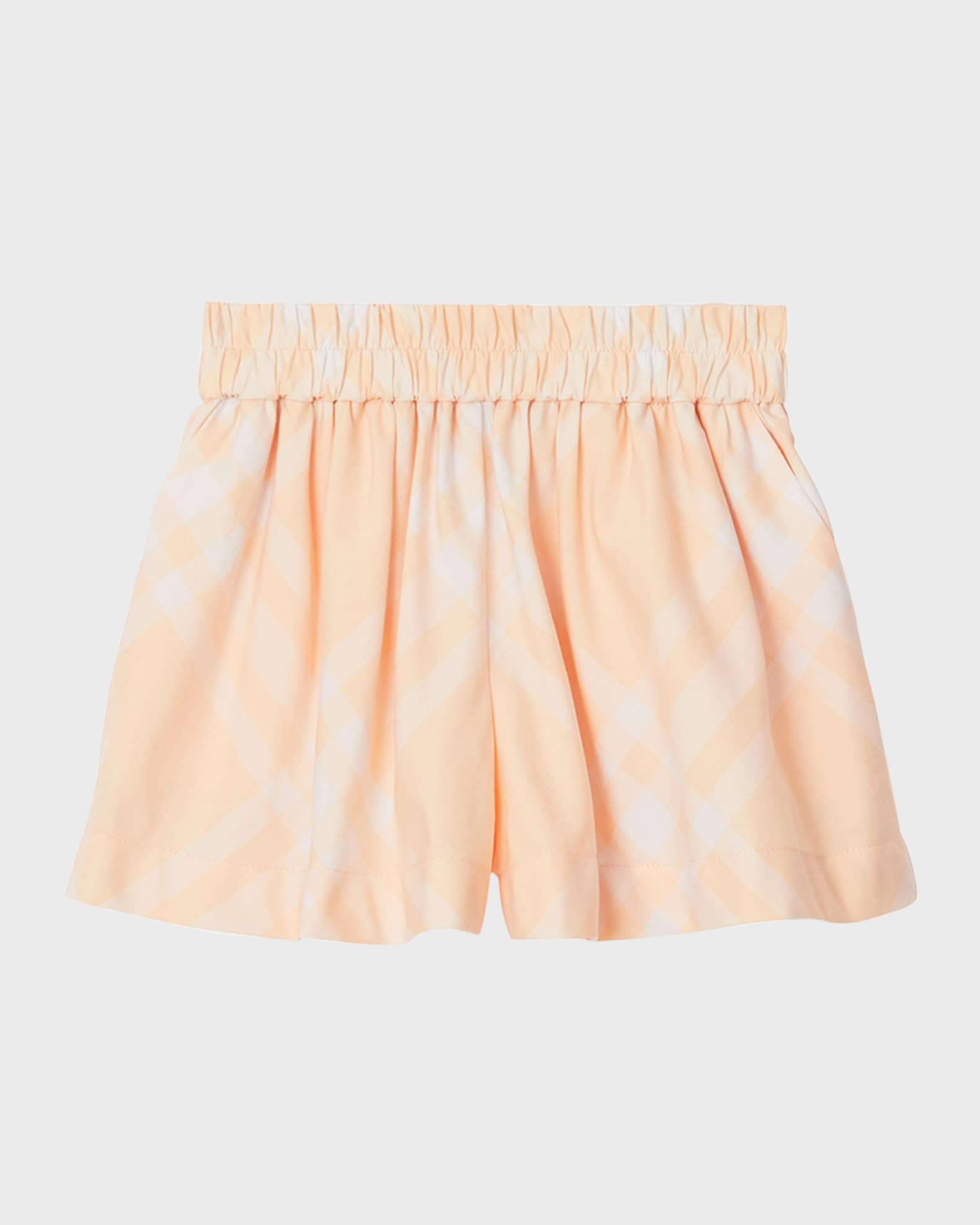 Girl's Marcy Bias Check Shorts | Neiman Marcus