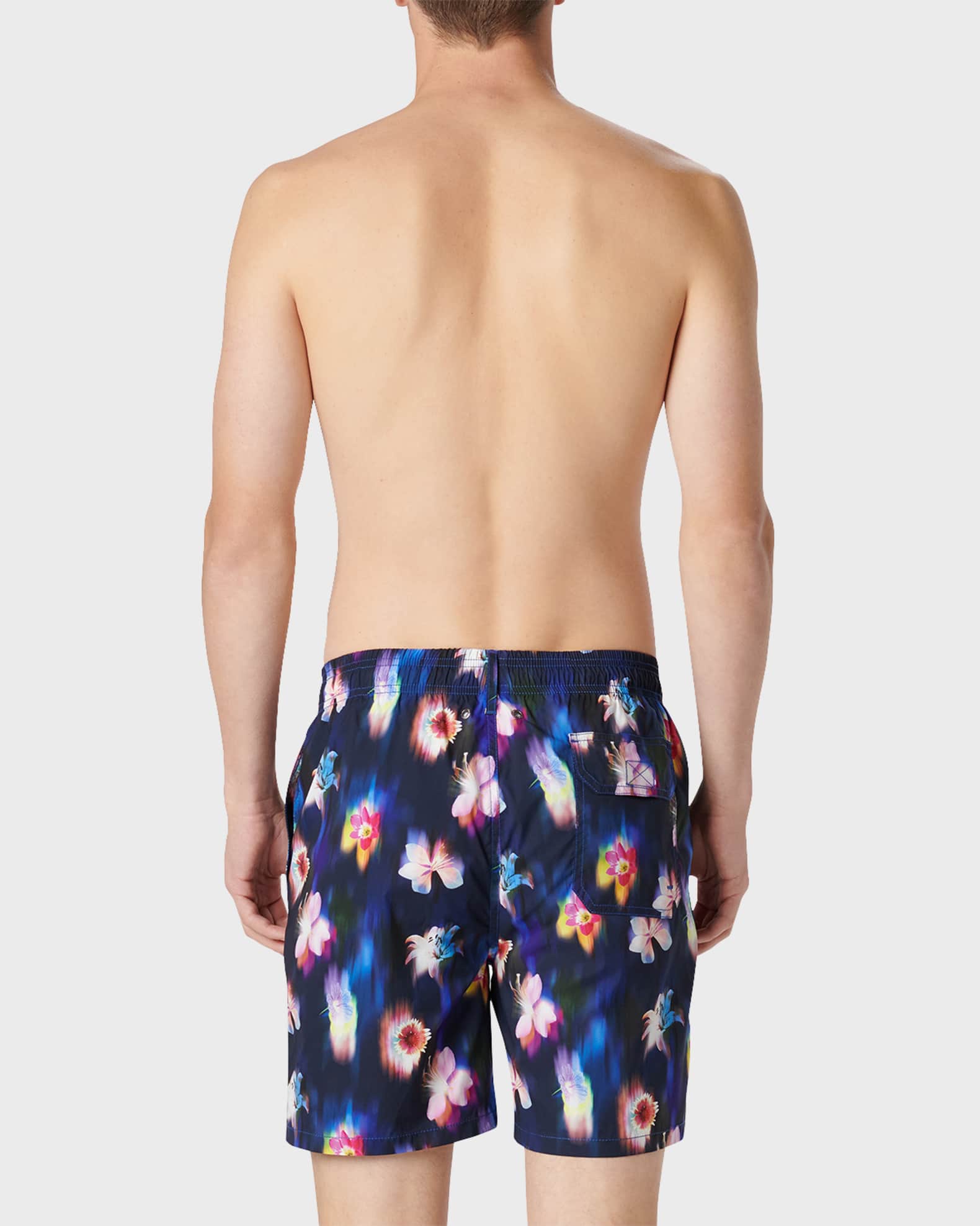 Bugatchi Men's Cosmo Neon Floral Swim Trunks | Neiman Marcus