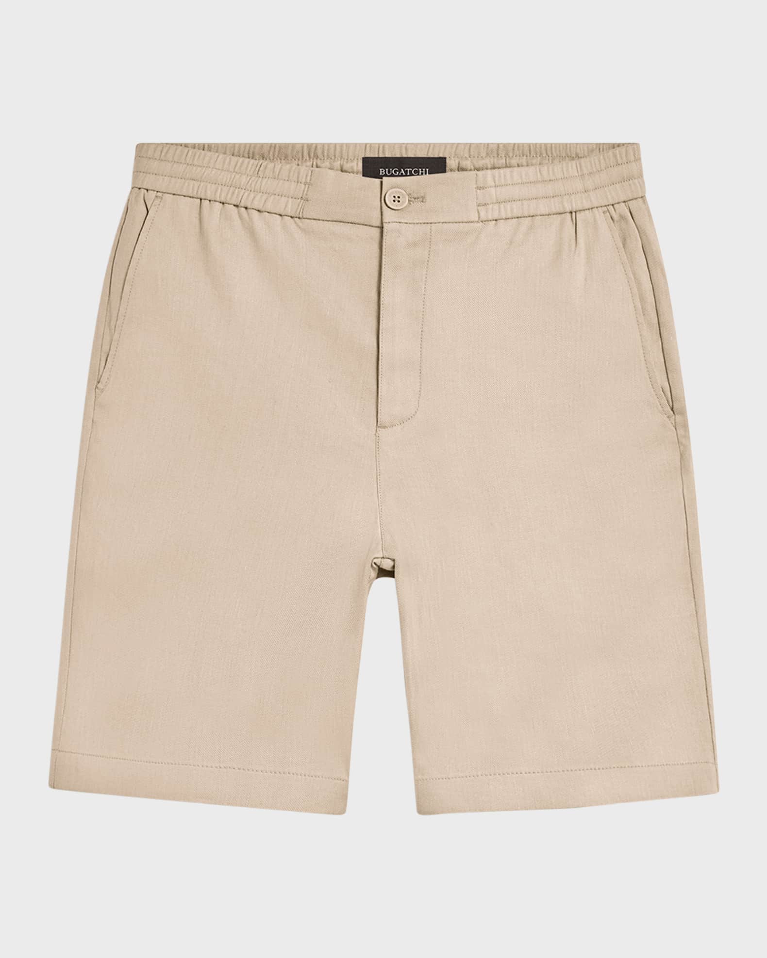 Bugatchi Men's Solid Linen-Blend Shorts | Neiman Marcus