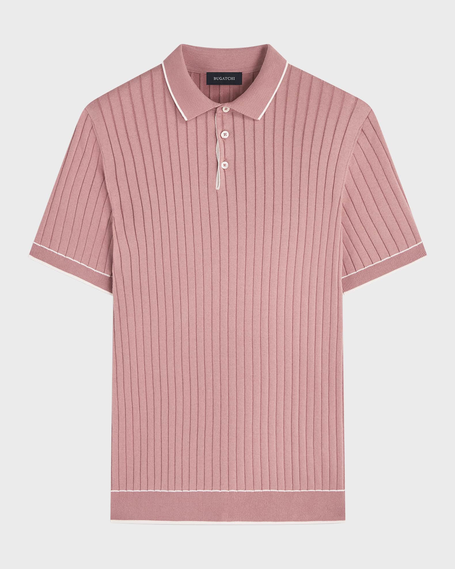 Bugatchi Men's Ribbed Polo Sweater | Neiman Marcus