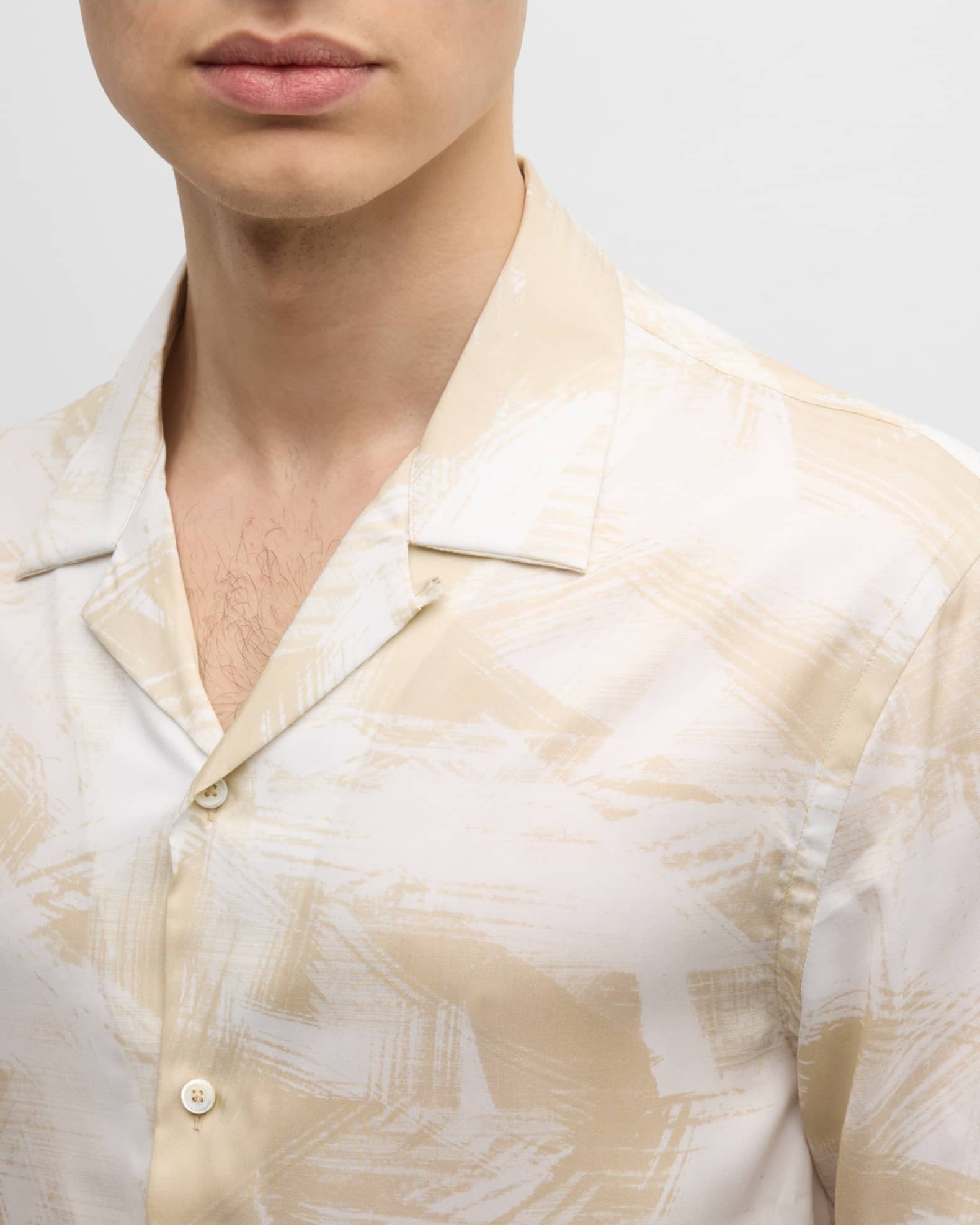 Bugatchi Men's Jackson Camp Shirt | Neiman Marcus