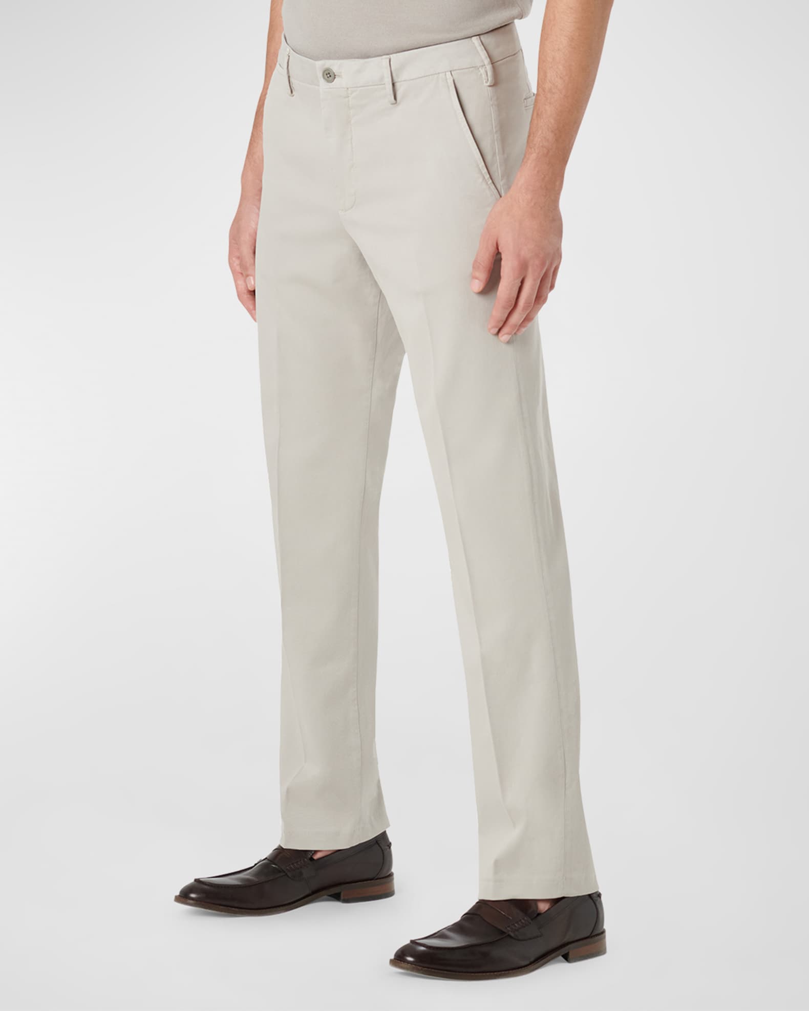 Bugatchi Men's Cotton-Lyocell Stretch Chino Pants | Neiman Marcus