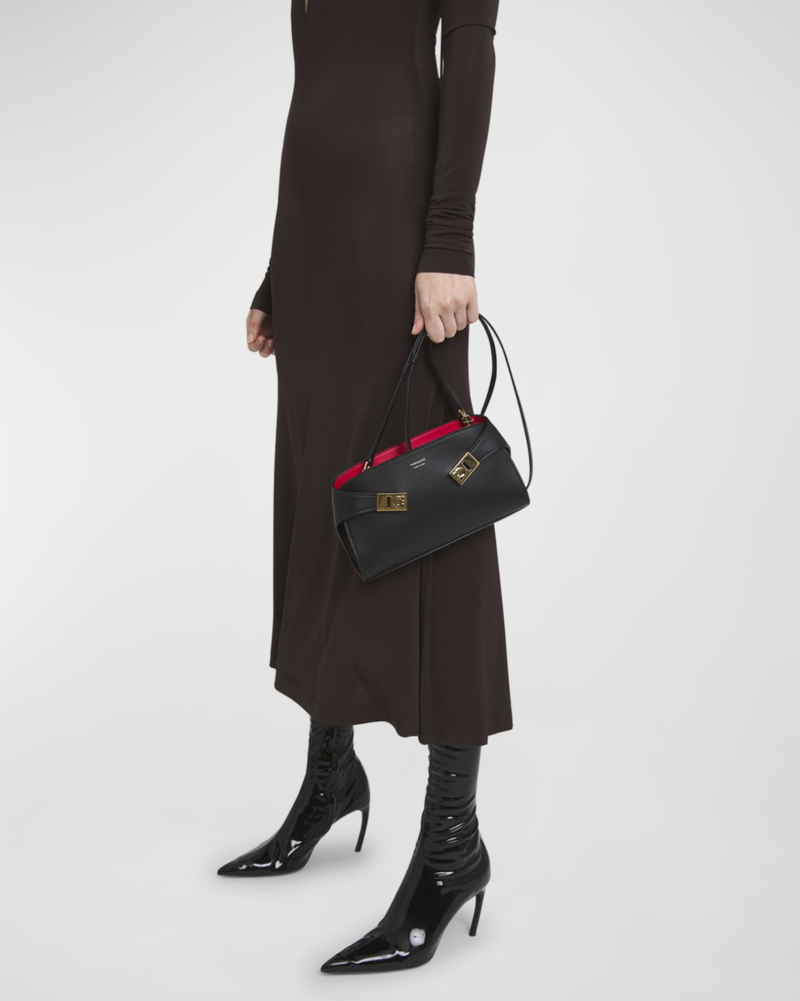 Ferragamo Mini Hug Leather Crossbody Bag | Neiman Marcus