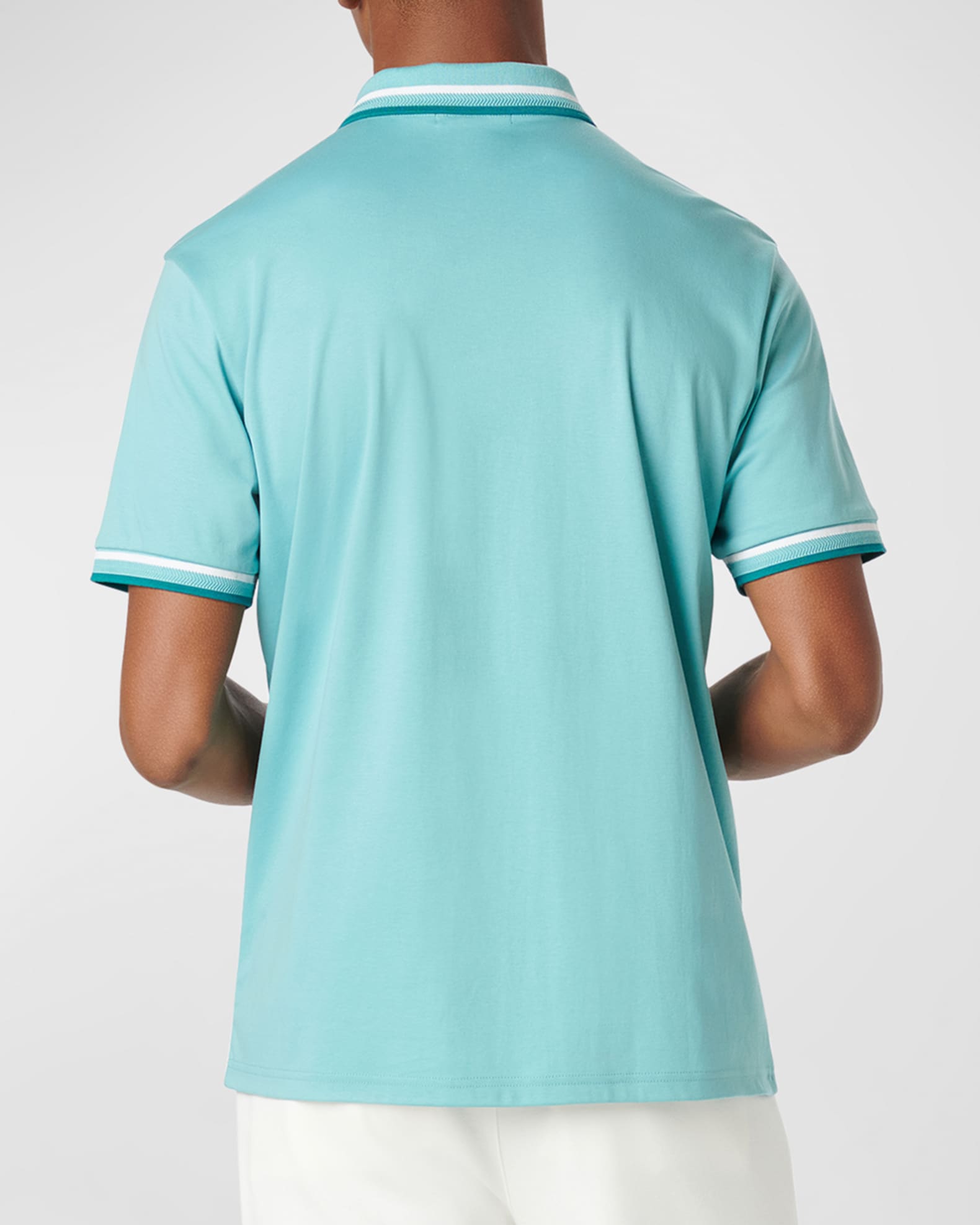 Bugatchi Men's Tipped 3-Button Polo Shirt | Neiman Marcus