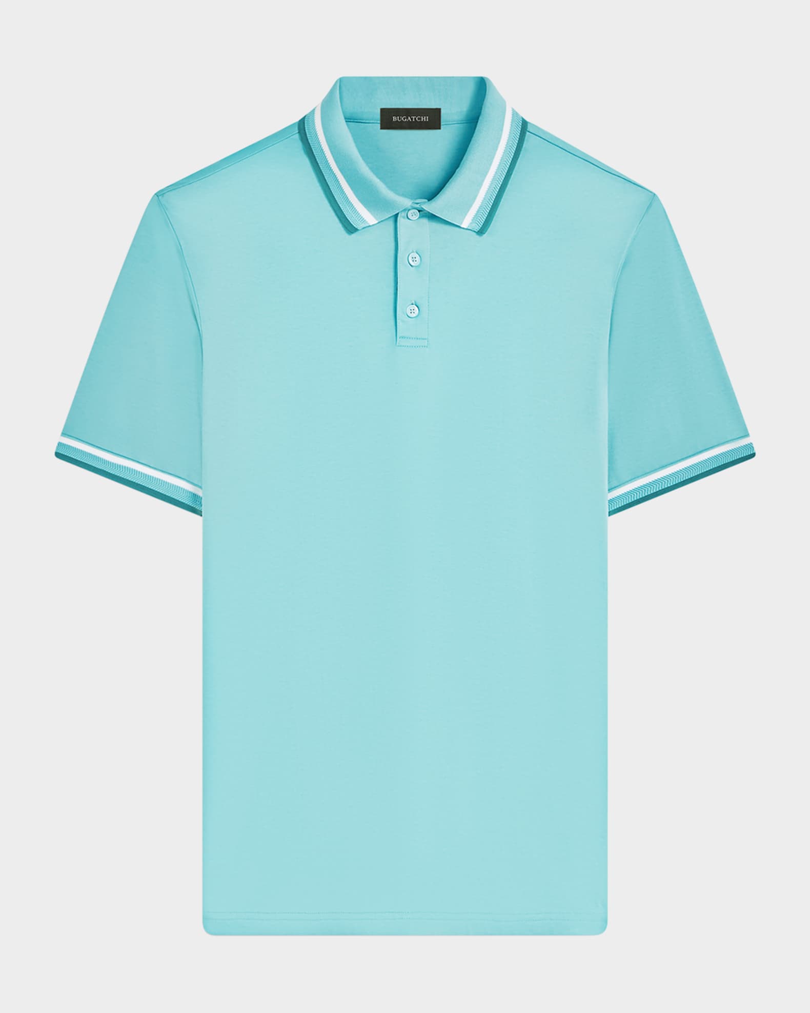 Bugatchi Men's Tipped 3-Button Polo Shirt | Neiman Marcus