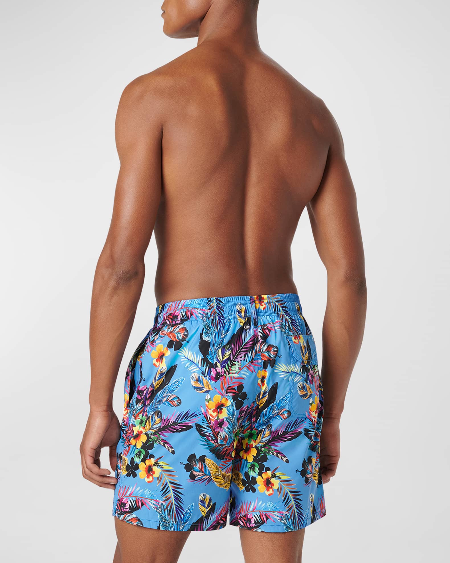 Bugatchi Men's Cosmo Floral Swim Trunks | Neiman Marcus