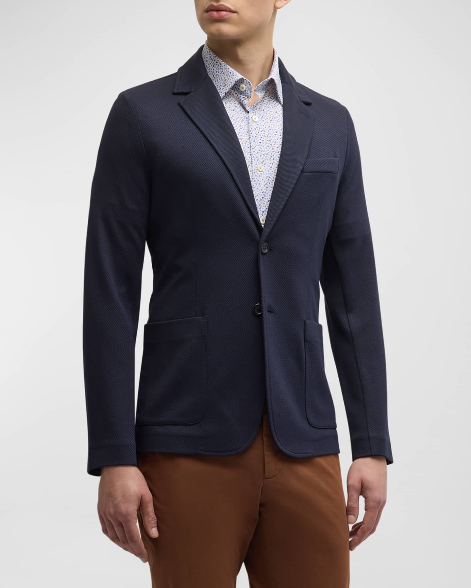 Bugatchi Men's 2-Button Twill Blazer | Neiman Marcus
