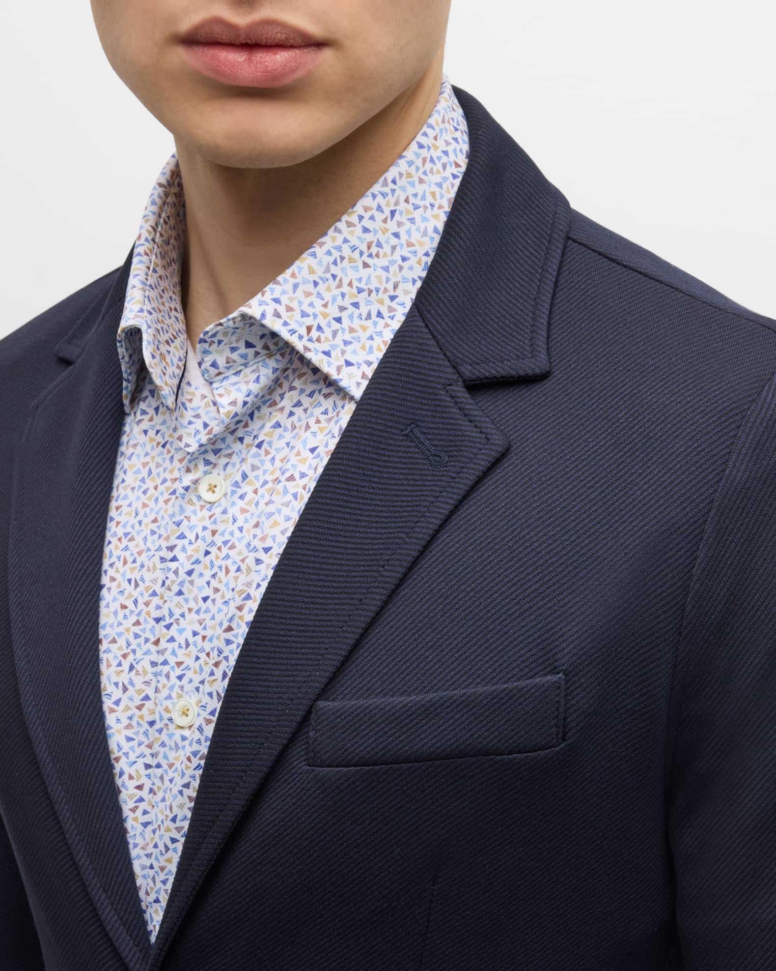 Bugatchi Men's 2-Button Twill Blazer | Neiman Marcus