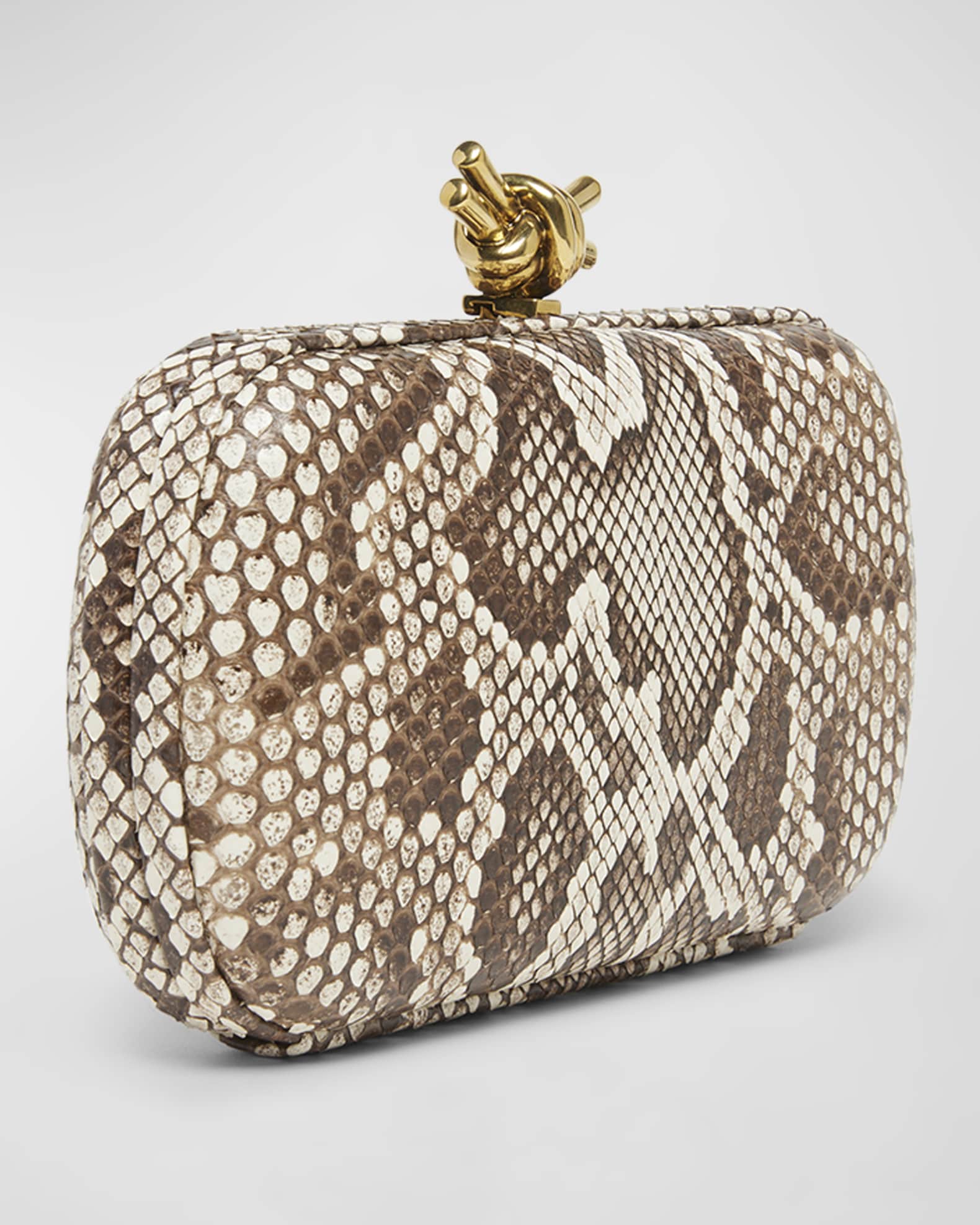 Bottega Veneta Knot Python Minaudiere | Neiman Marcus