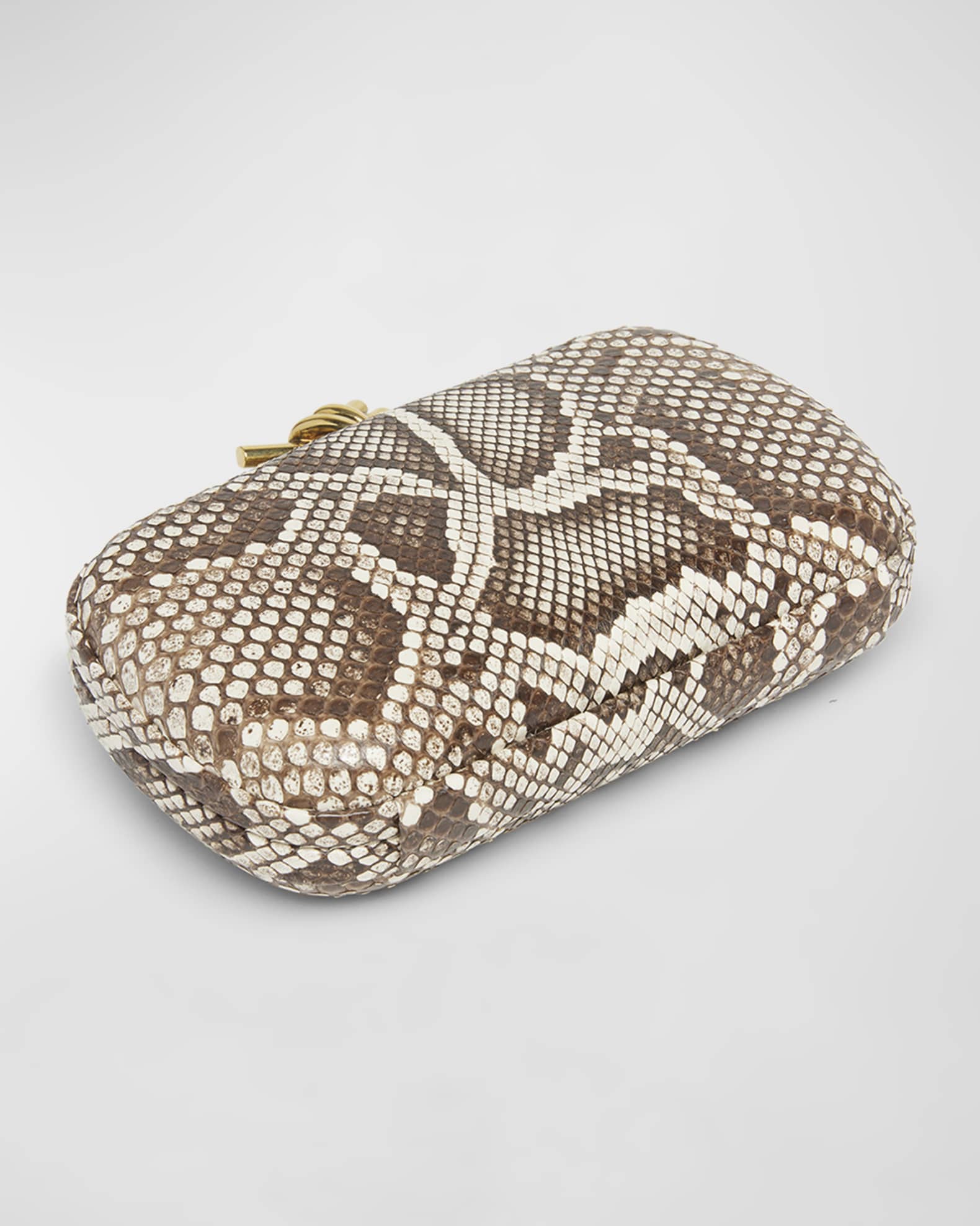 Bottega Veneta Knot Python Minaudiere | Neiman Marcus