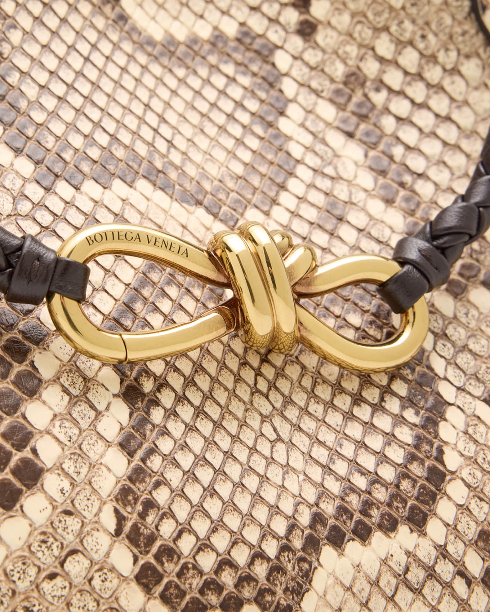 Bottega Veneta Small Andiamo Python Tote Bag | Neiman Marcus