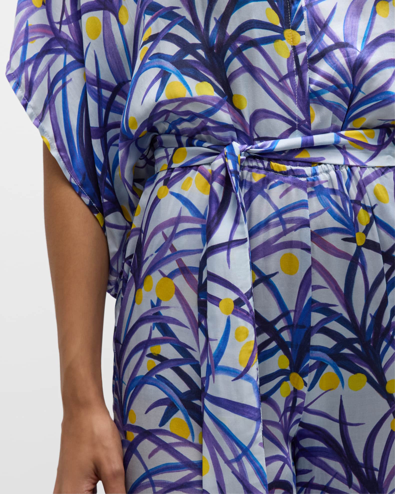 Jaline Natasha Printed Silk Jumpsuit | Neiman Marcus