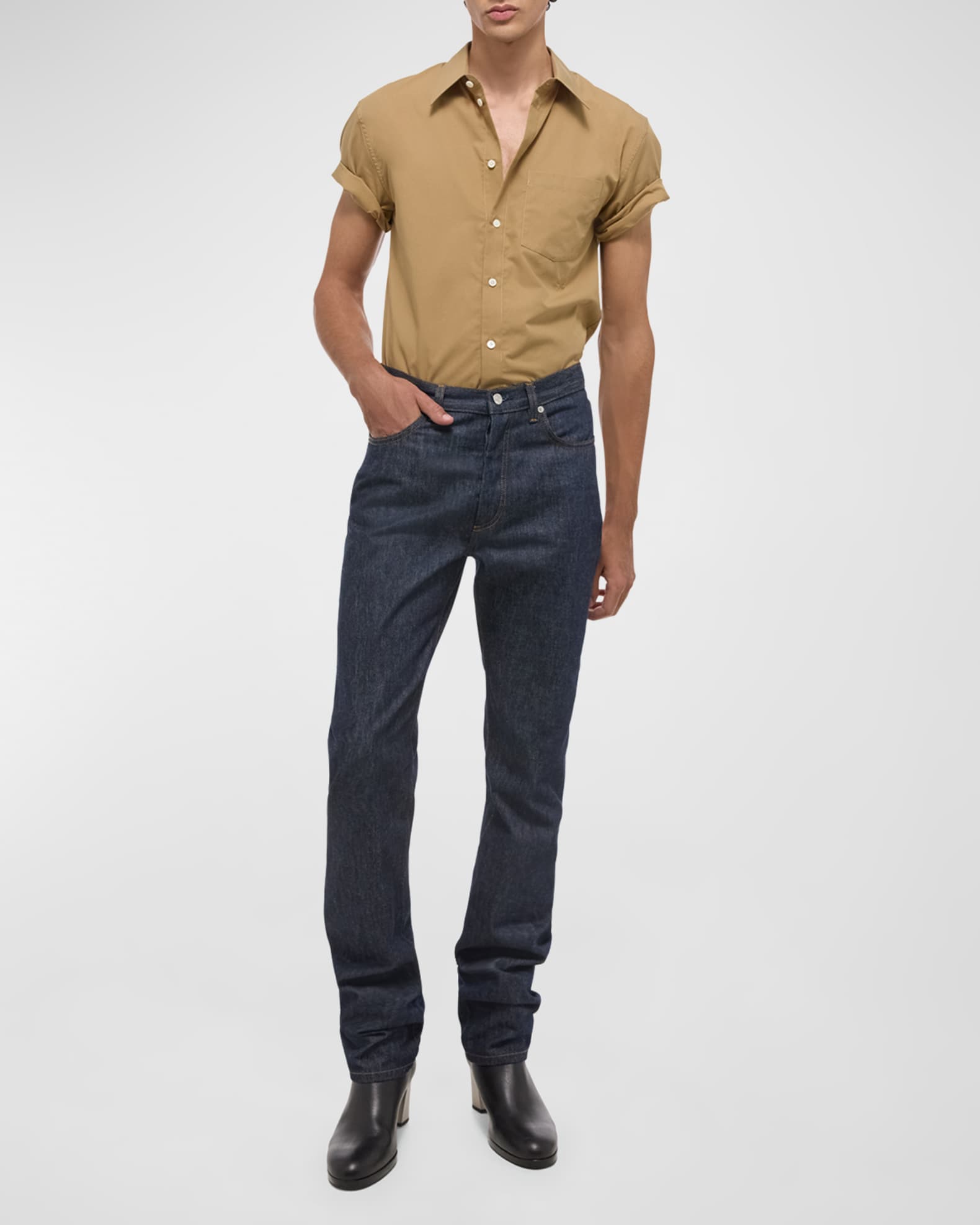 Helmut Lang Men's Classic Solid Sport Shirt | Neiman Marcus