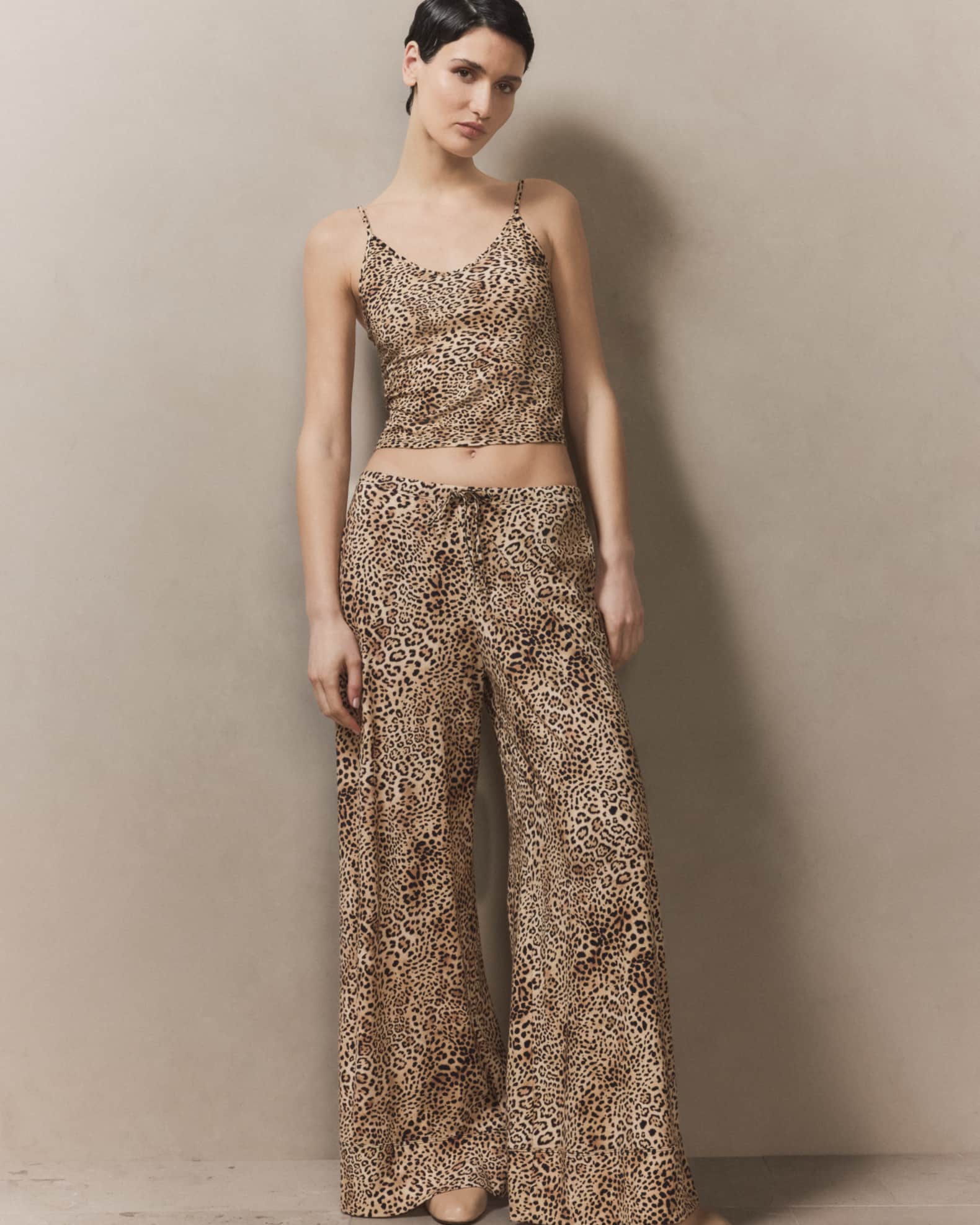 Skin Animal-Print Goldie & Christina Pajama Set | Neiman Marcus