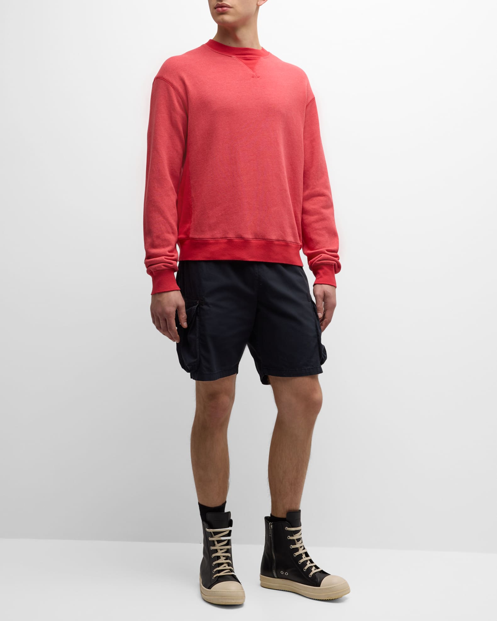 John Elliott Men's Washed Fleece Sweatshirt | Neiman Marcus