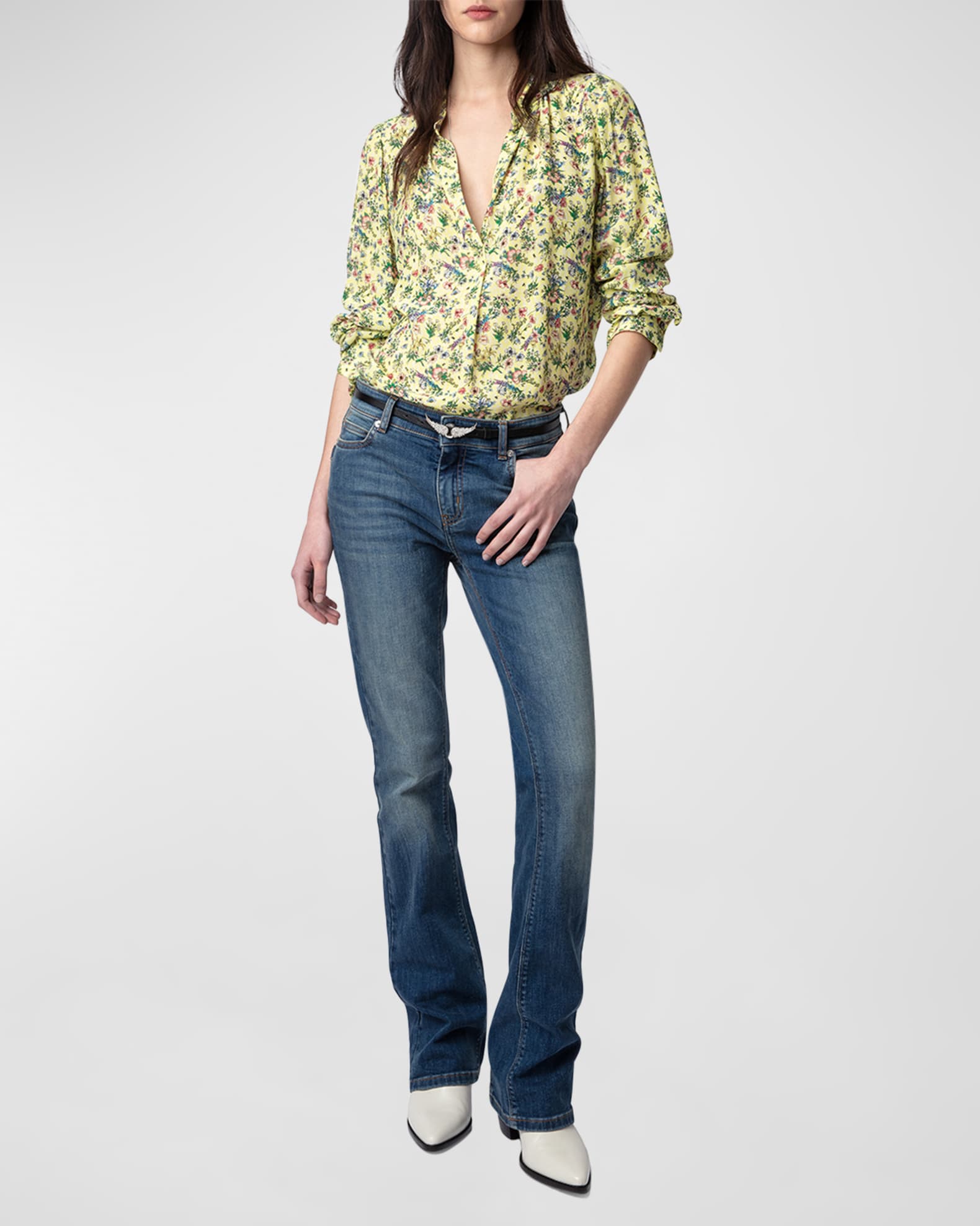 Zadig & Voltaire Think Soft Small Garden Blouse | Neiman Marcus
