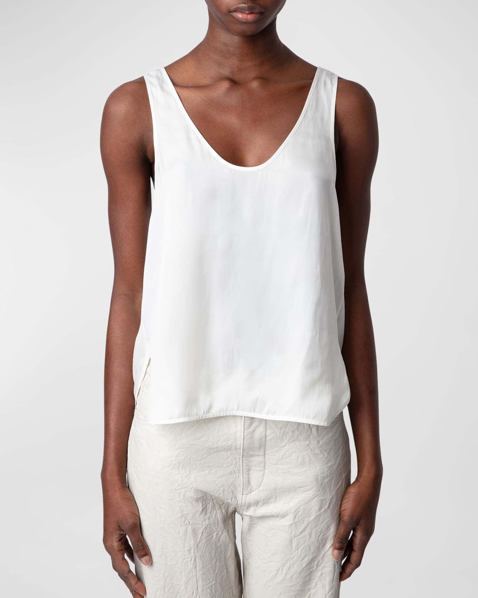 Zadig & Voltaire Carys Satin Tank Top | Neiman Marcus