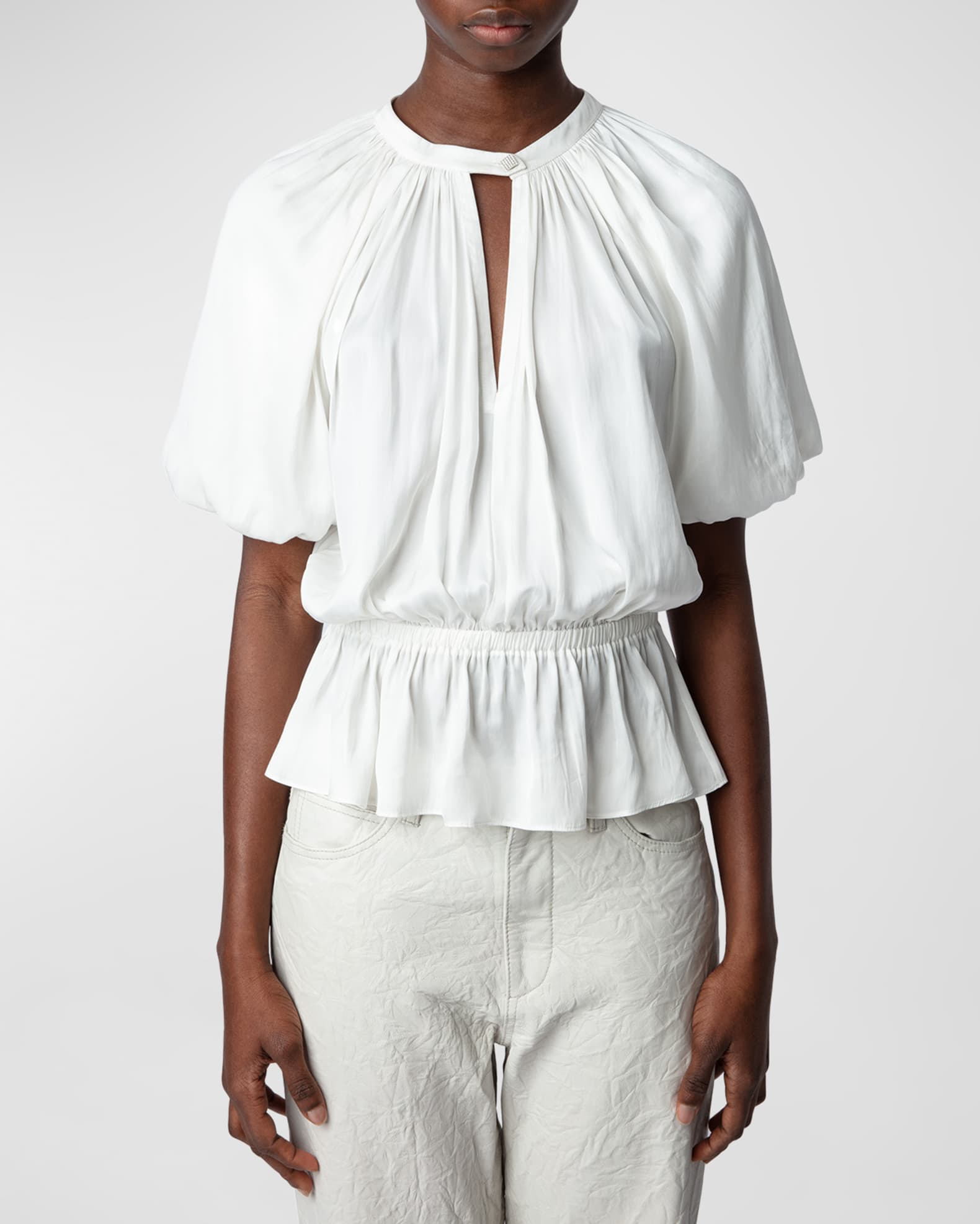 Zadig & Voltaire Tomina Satin Blouse | Neiman Marcus