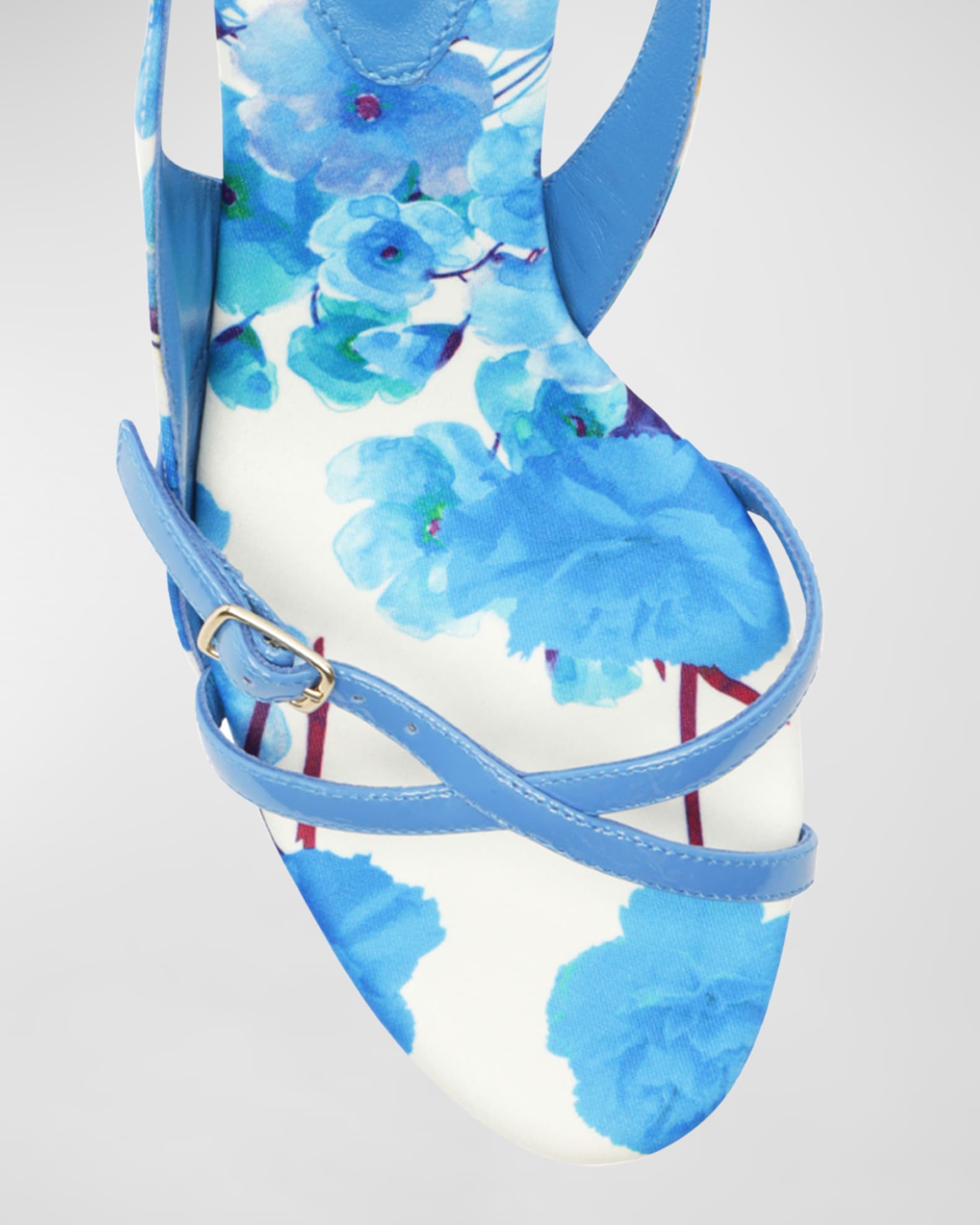 Alexandre Birman Maia Floral Crisscross Slingback Sandals | Neiman Marcus
