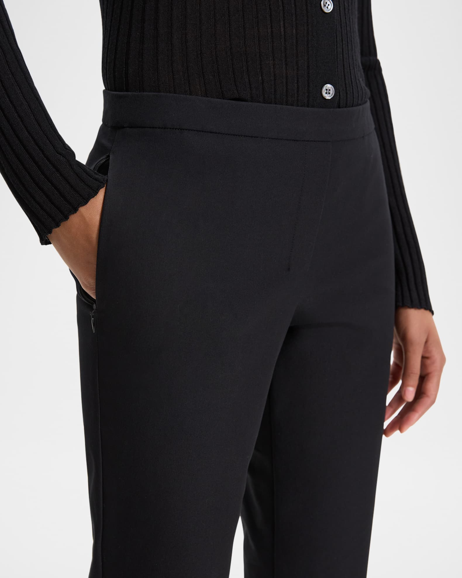 Theory Thaniel Slim Cropped Stretch Pants | Neiman Marcus