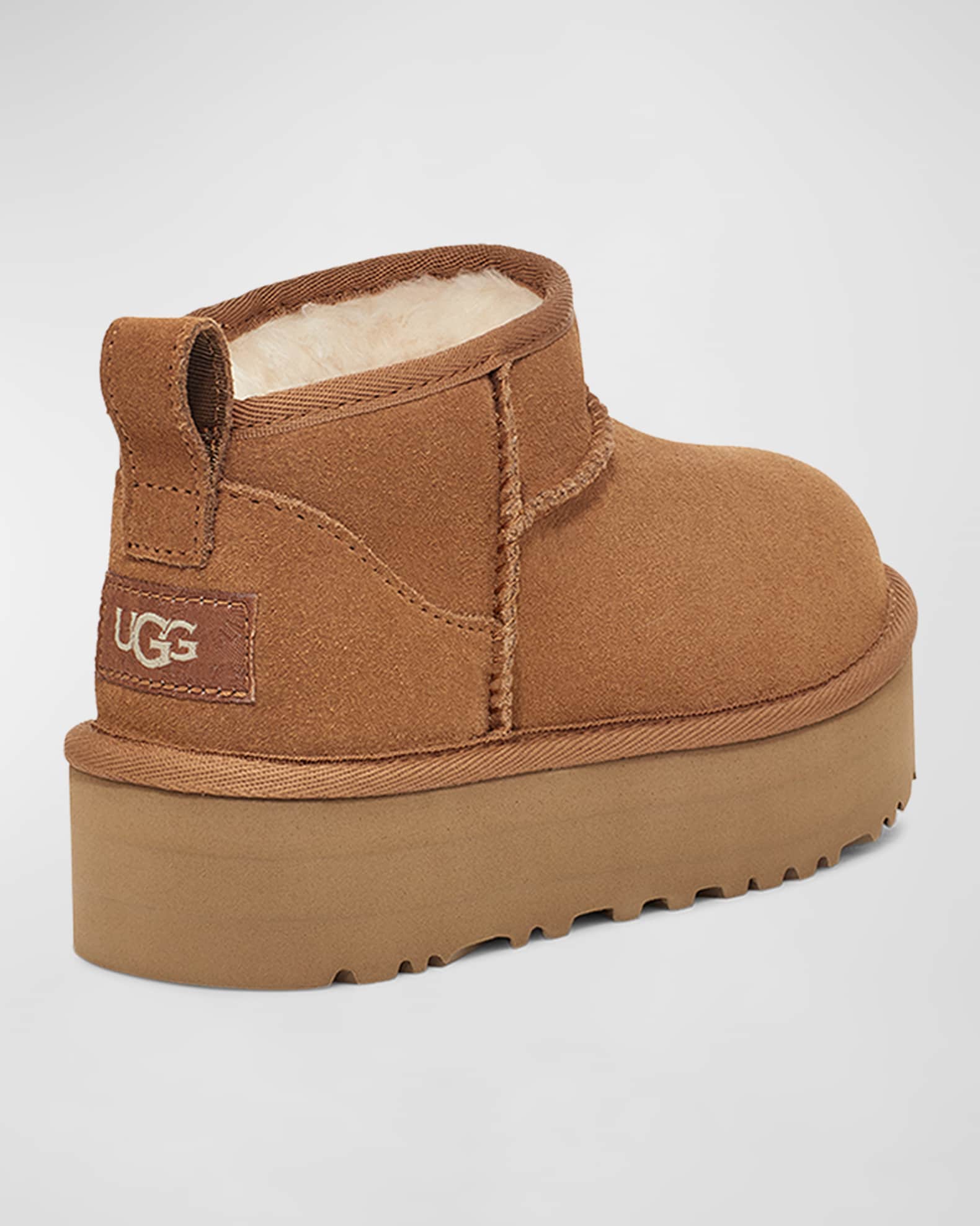 UGG Girl's Classic Ultra Mini Platform Boots, Kids | Neiman Marcus