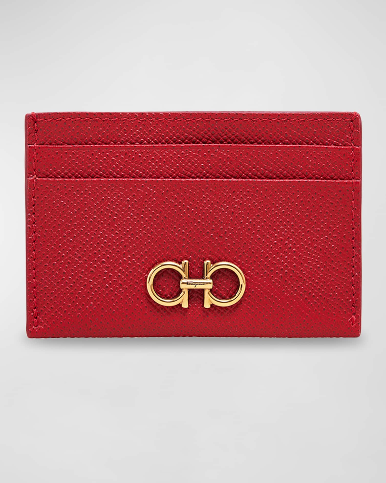 Ferragamo Gemini Leather Card Holder | Neiman Marcus