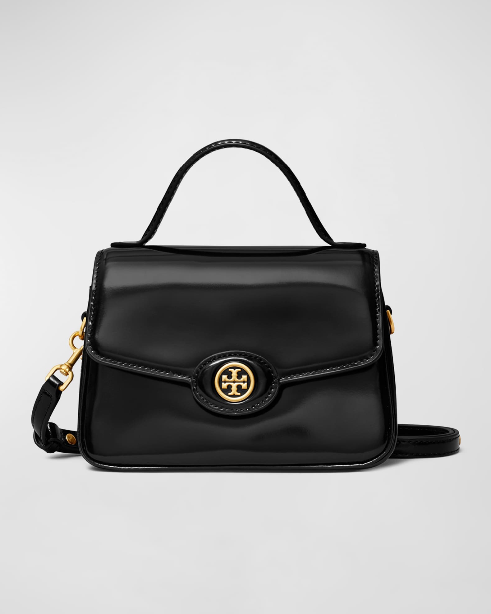 Tory Burch Robinson Small Leather Top-Handle Bag | Neiman Marcus
