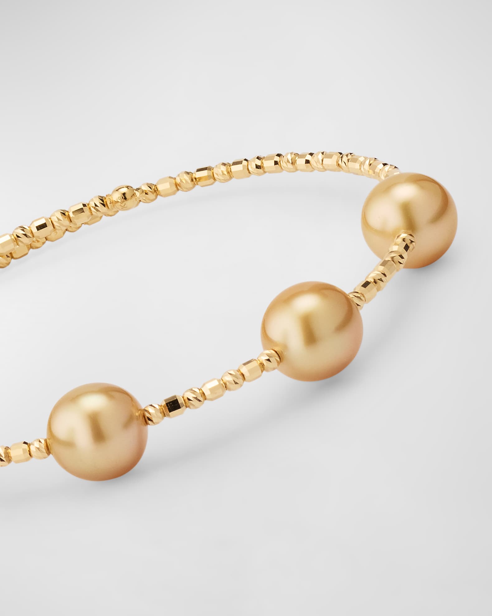 Pearls By Shari 18K Yellow Gold South Sea Pearl Wrap Bracelet | Neiman ...