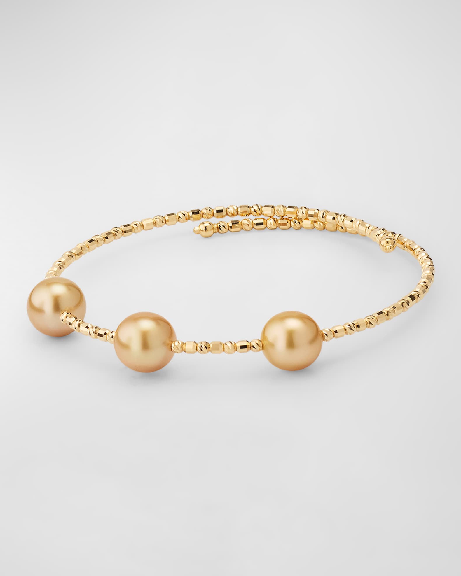 Pearls By Shari 18K Yellow Gold South Sea Pearl Wrap Bracelet | Neiman ...