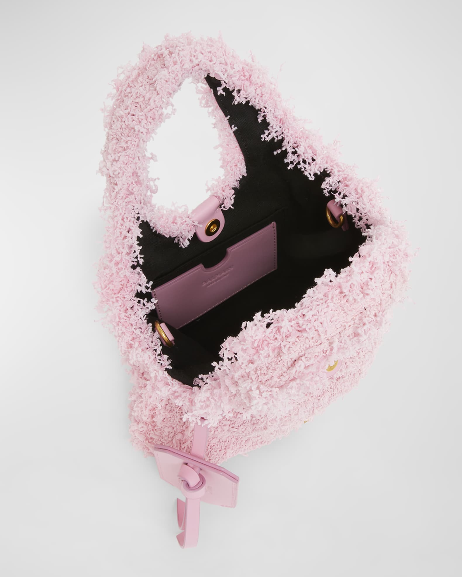 Balmain B Army Mini Grocery Tote Bag in Tweed | Neiman Marcus