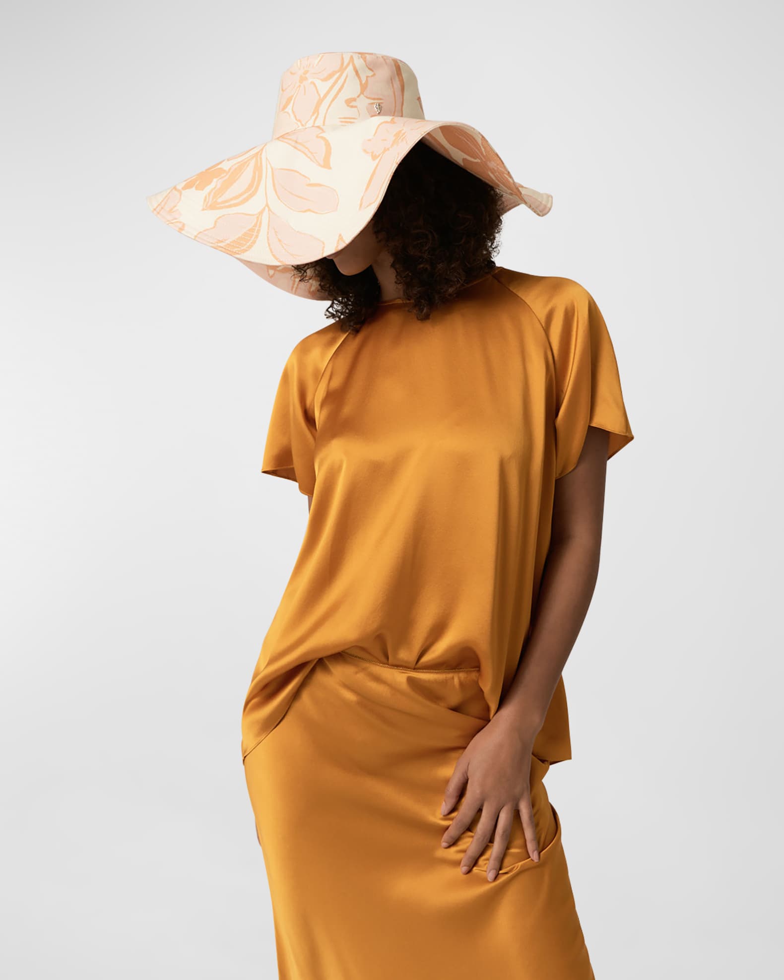 Helen Kaminski Floral Print Cotton Canvas | Neiman Marcus