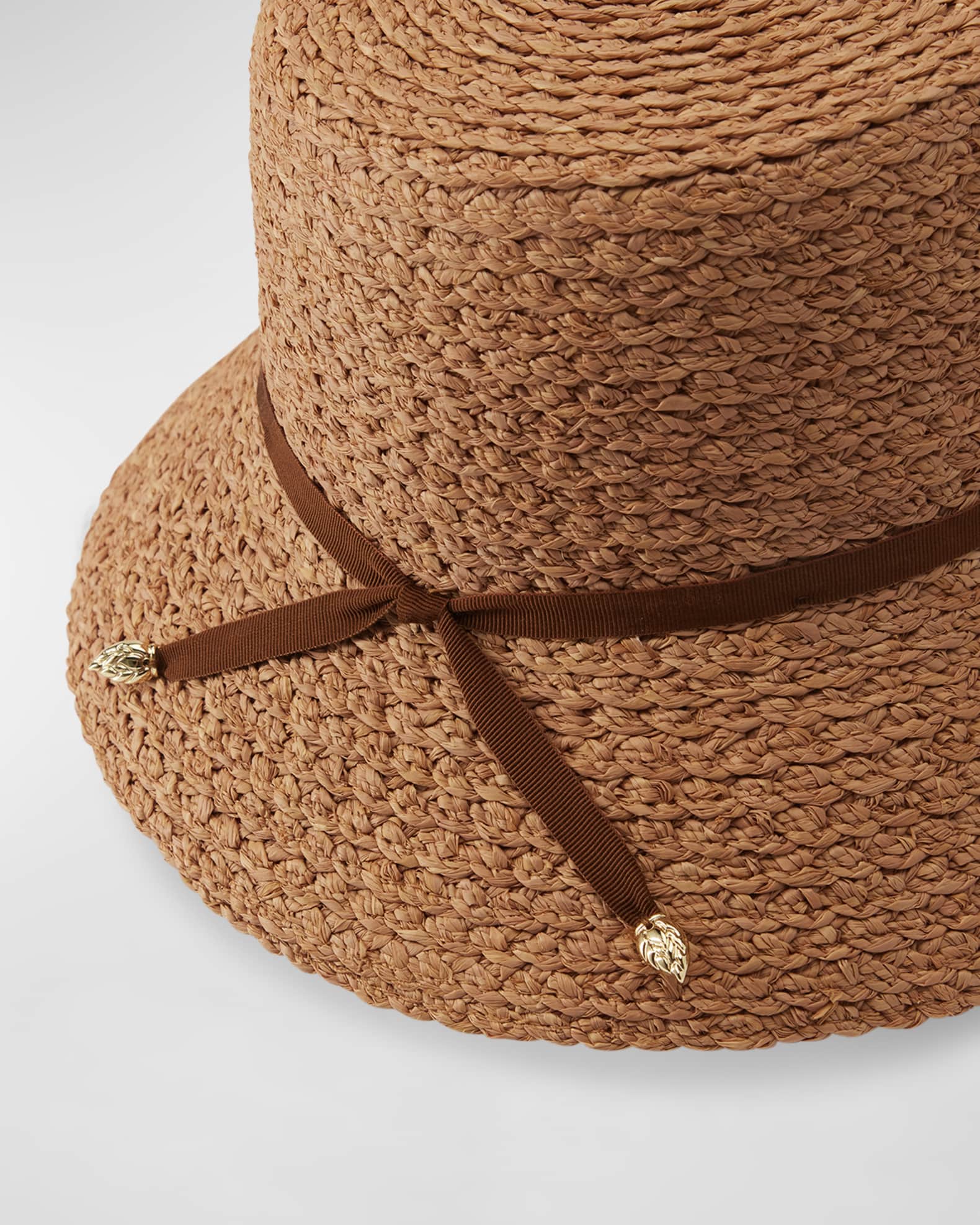 Helen Kaminski Scallop Braid Bucket Hat | Neiman Marcus