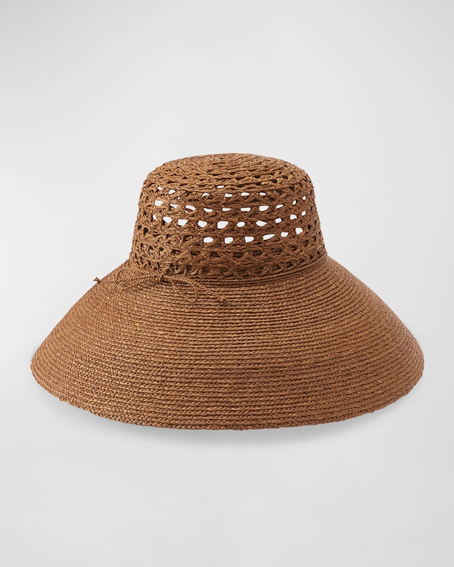 Helen Kaminski Lace Braid Raffia Structured Hat | Neiman Marcus
