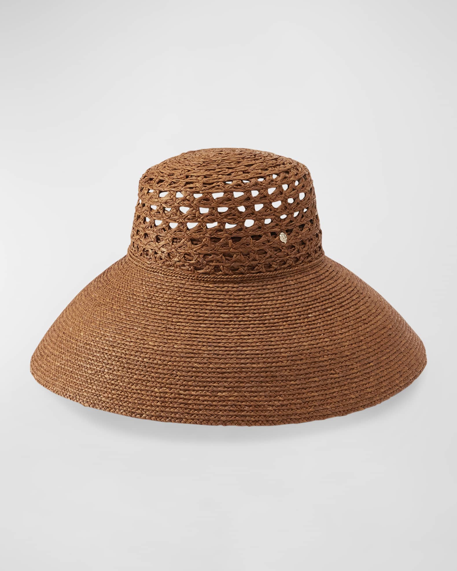 Helen Kaminski Lace Braid Raffia Structured Hat | Neiman Marcus