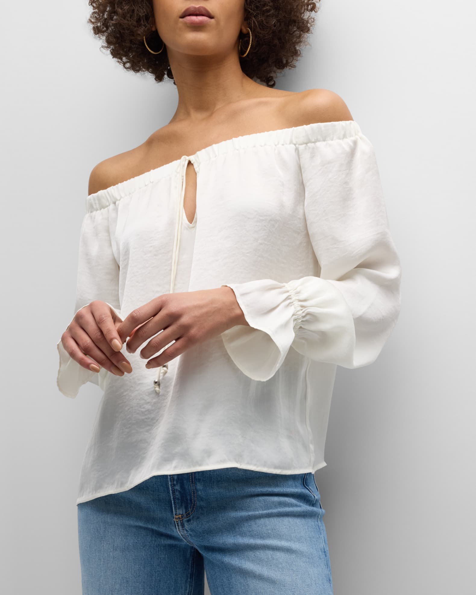 PAIGE Ayanna Off-The-Shoulder Blouse | Neiman Marcus