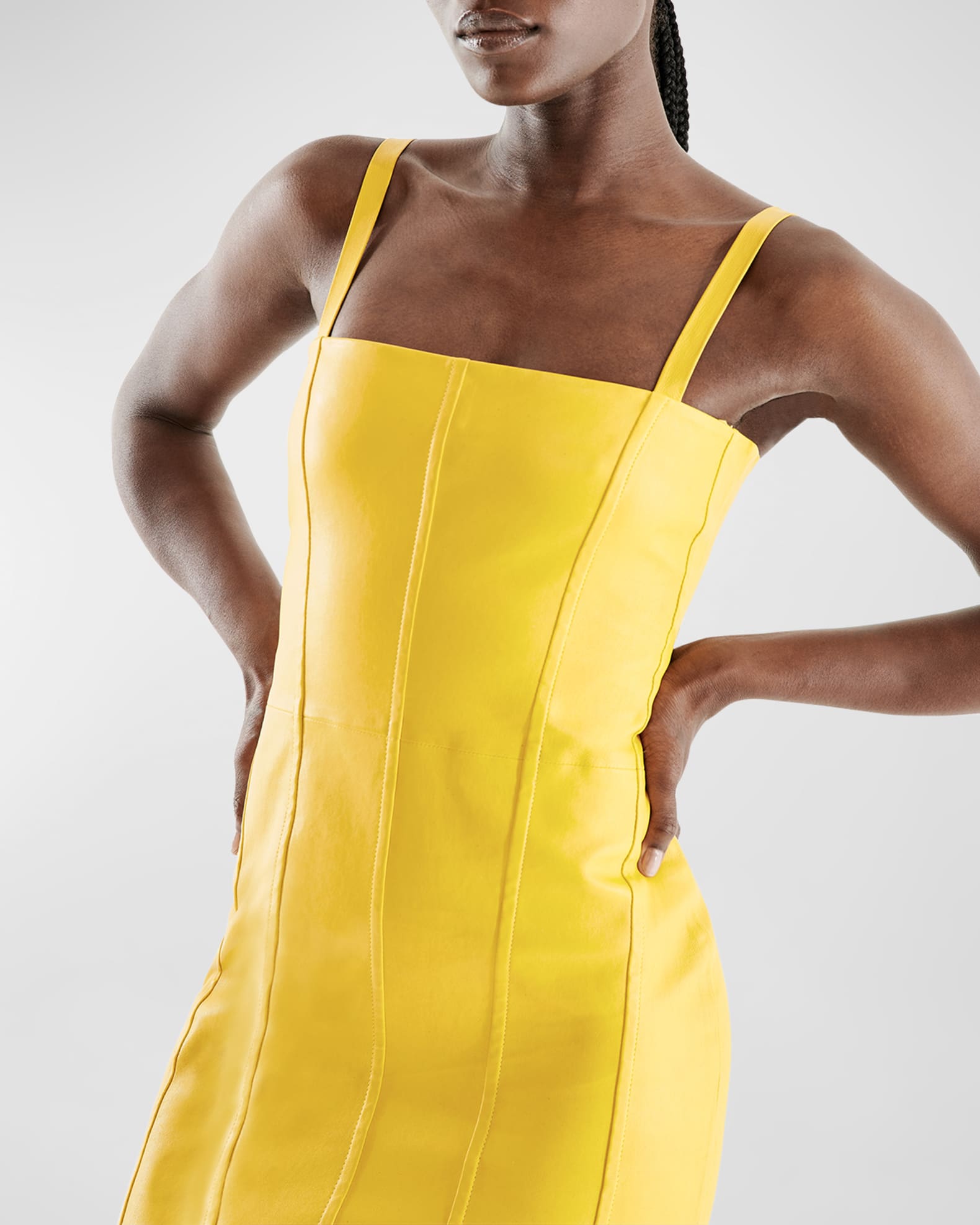 AS by DF Merci Stretch Leather Dress | Neiman Marcus