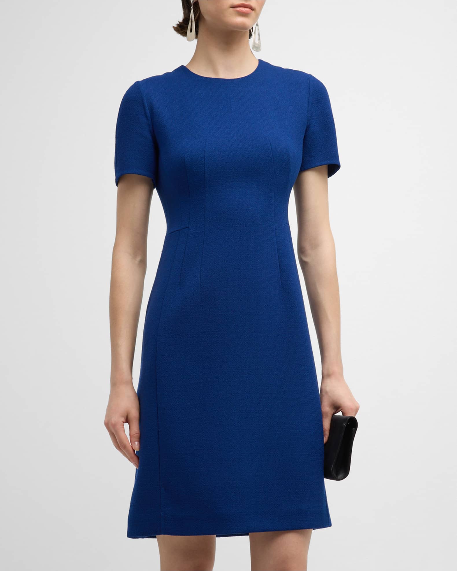 Akris Wool Princess Seam Sheath Dress | Neiman Marcus