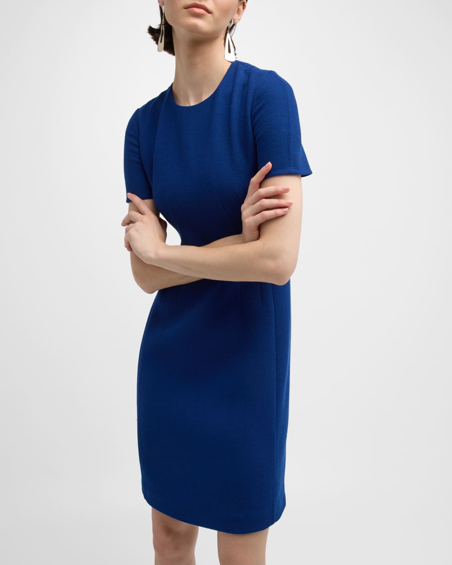 Akris Wool Princess Seam Sheath Dress | Neiman Marcus