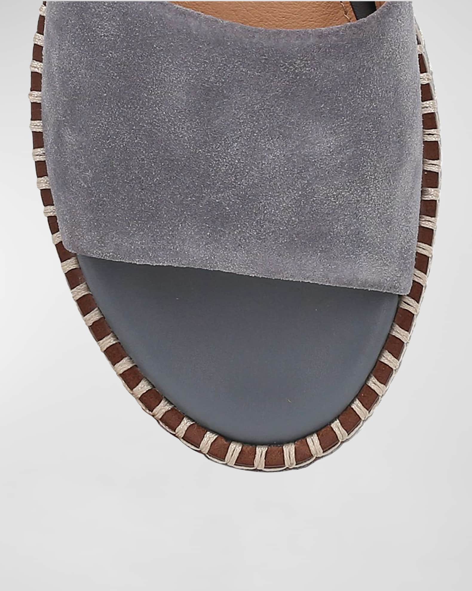 Frye Joy Suede Ankle-Strap Platform Sandals | Neiman Marcus