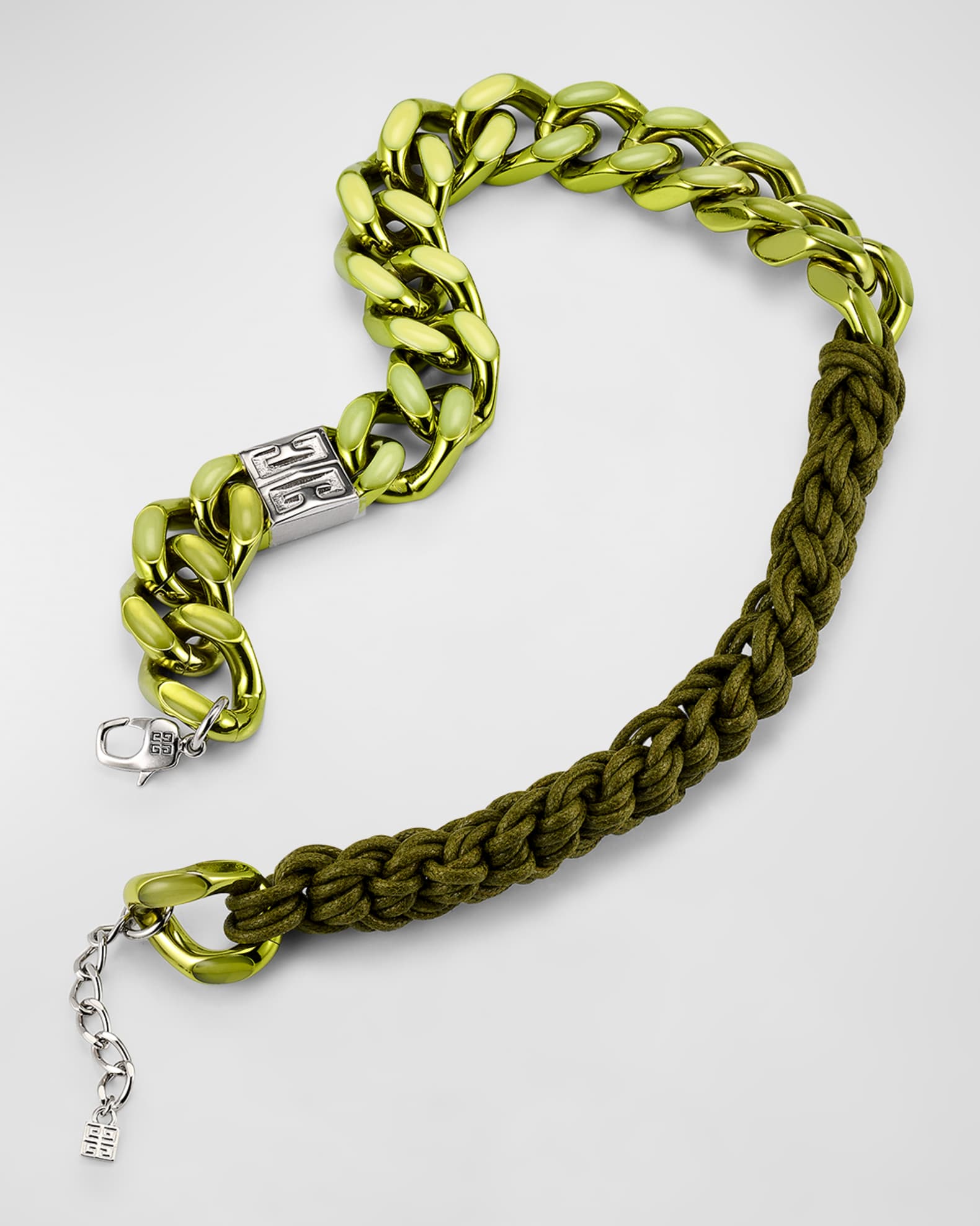 Givenchy Men's Enamel and Macrame Short Chain Necklace | Neiman Marcus